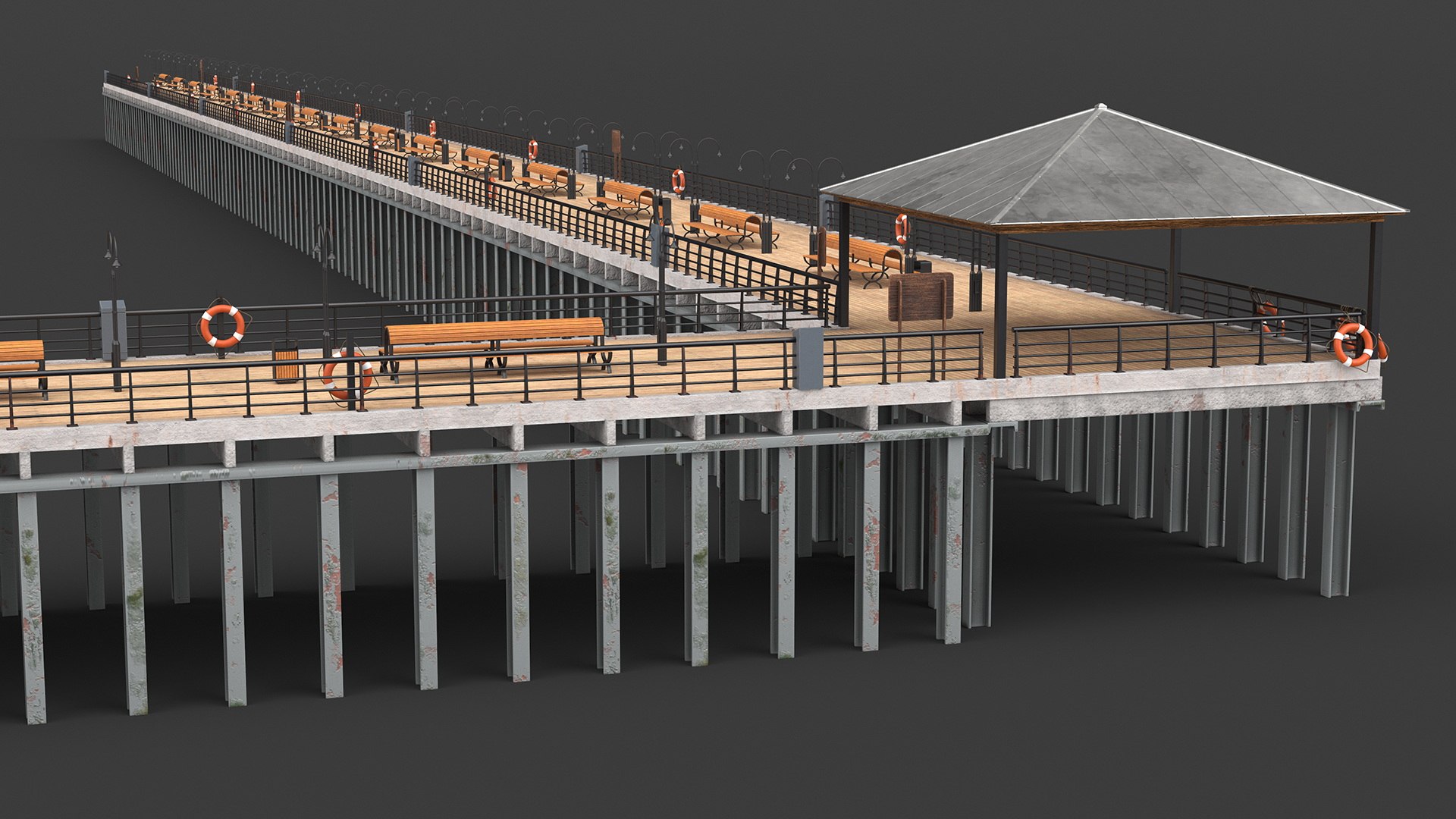 Walking Beach Pier 3D Model - TurboSquid 2267795