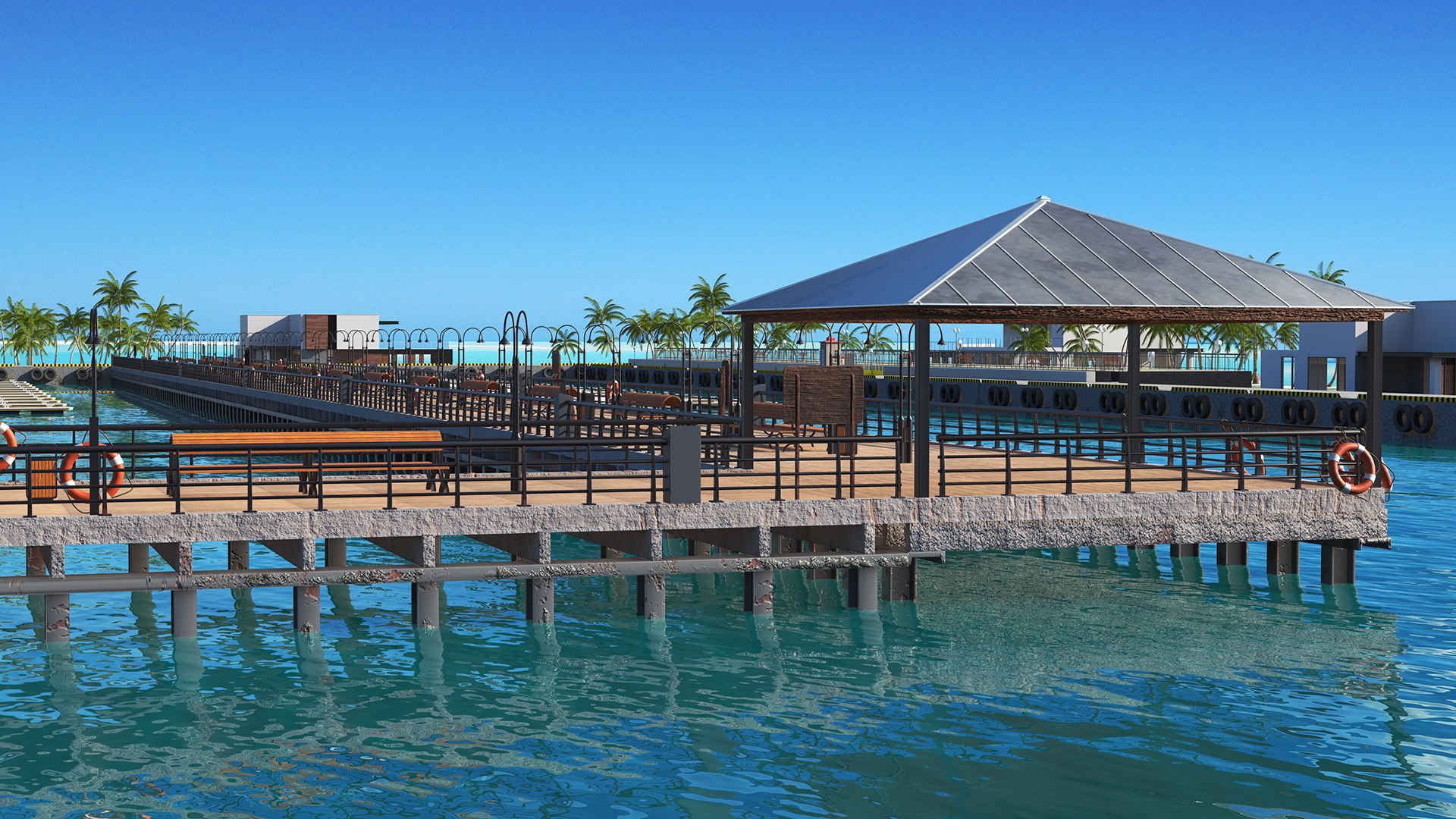 Walking Beach Pier 3D Model - TurboSquid 2267795