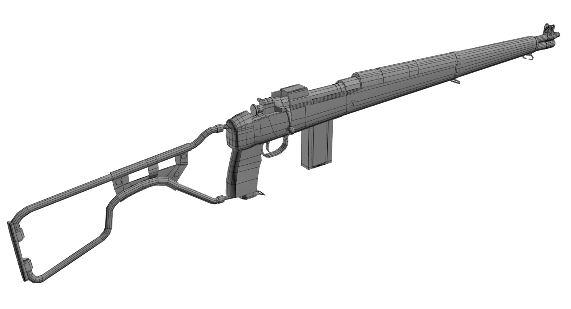 Springfield Rifle Multiple Variations 3d Model