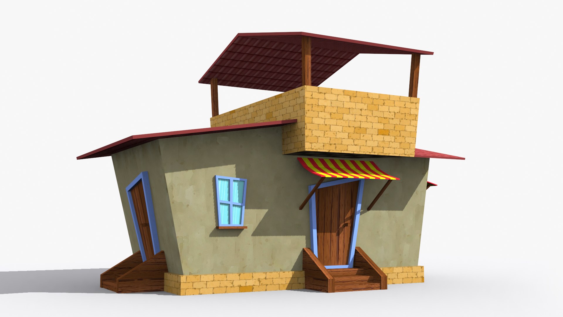 3D Model Cartoon House - TurboSquid 1697067