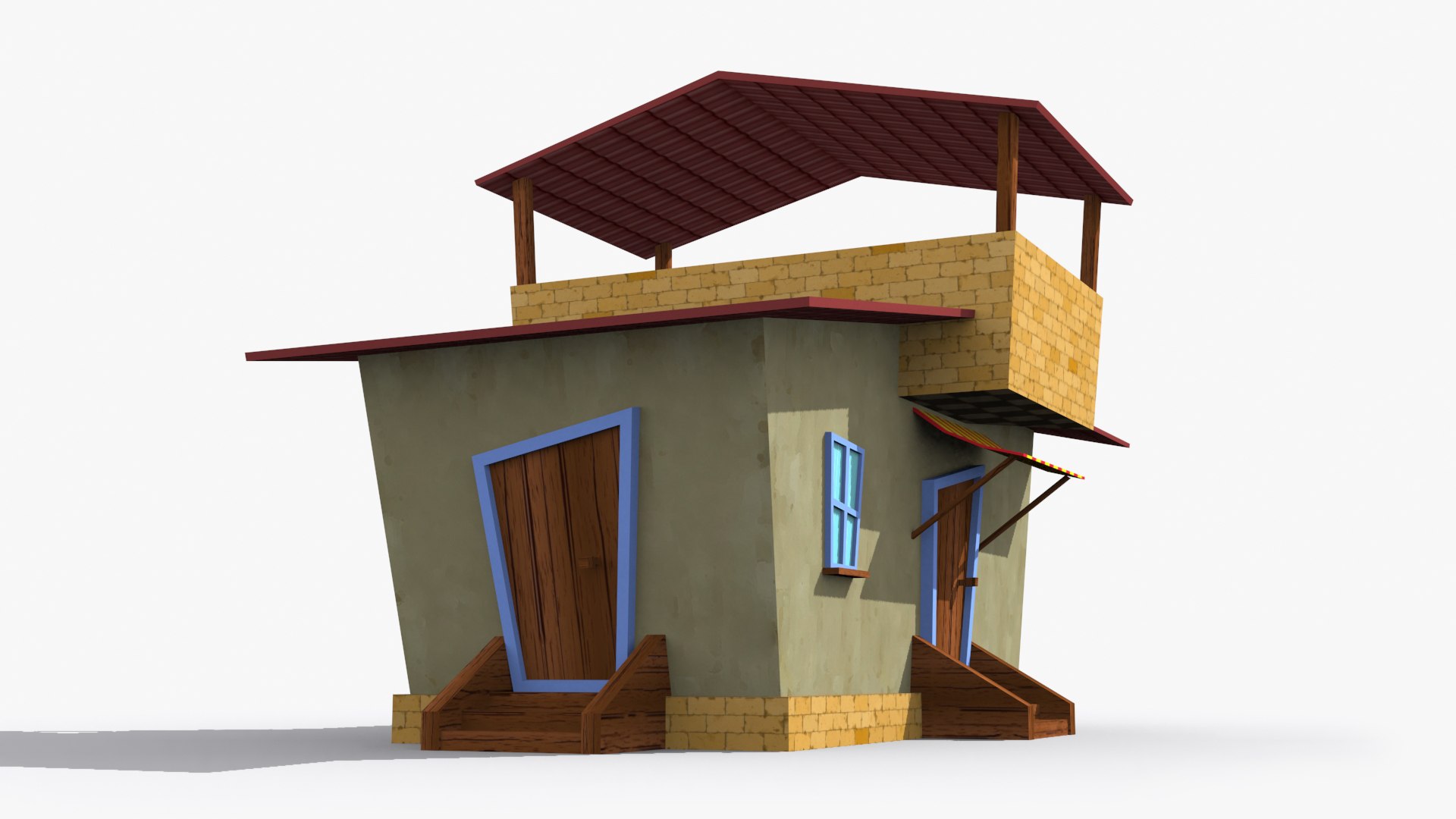 3D Model Cartoon House - TurboSquid 1697067