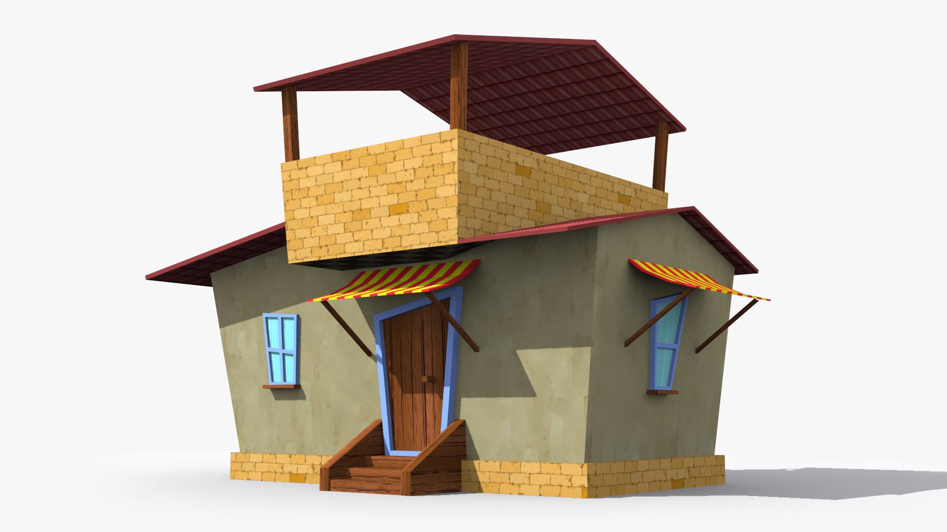 3D Model Cartoon House - TurboSquid 1697067