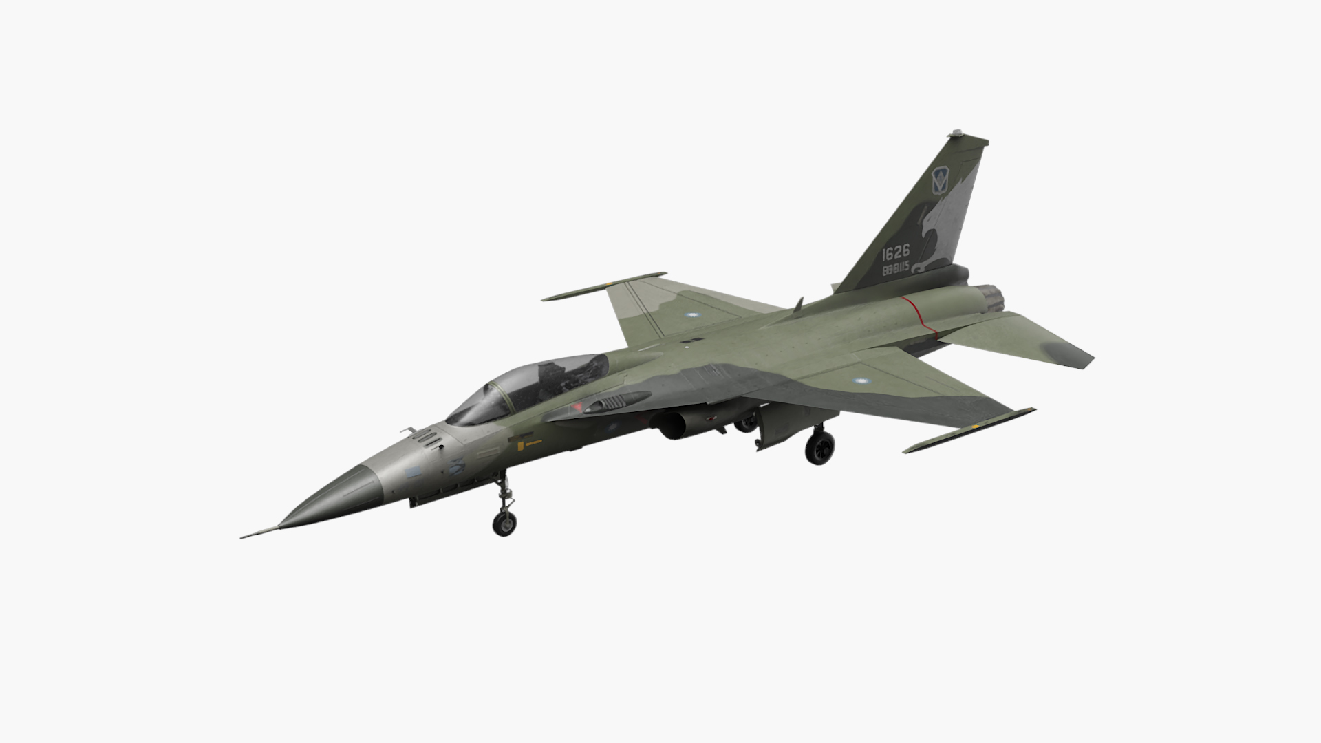 3D AIDC F-CK-1 Unarmed Fighter Jet Green Rigged Model - TurboSquid 2273670