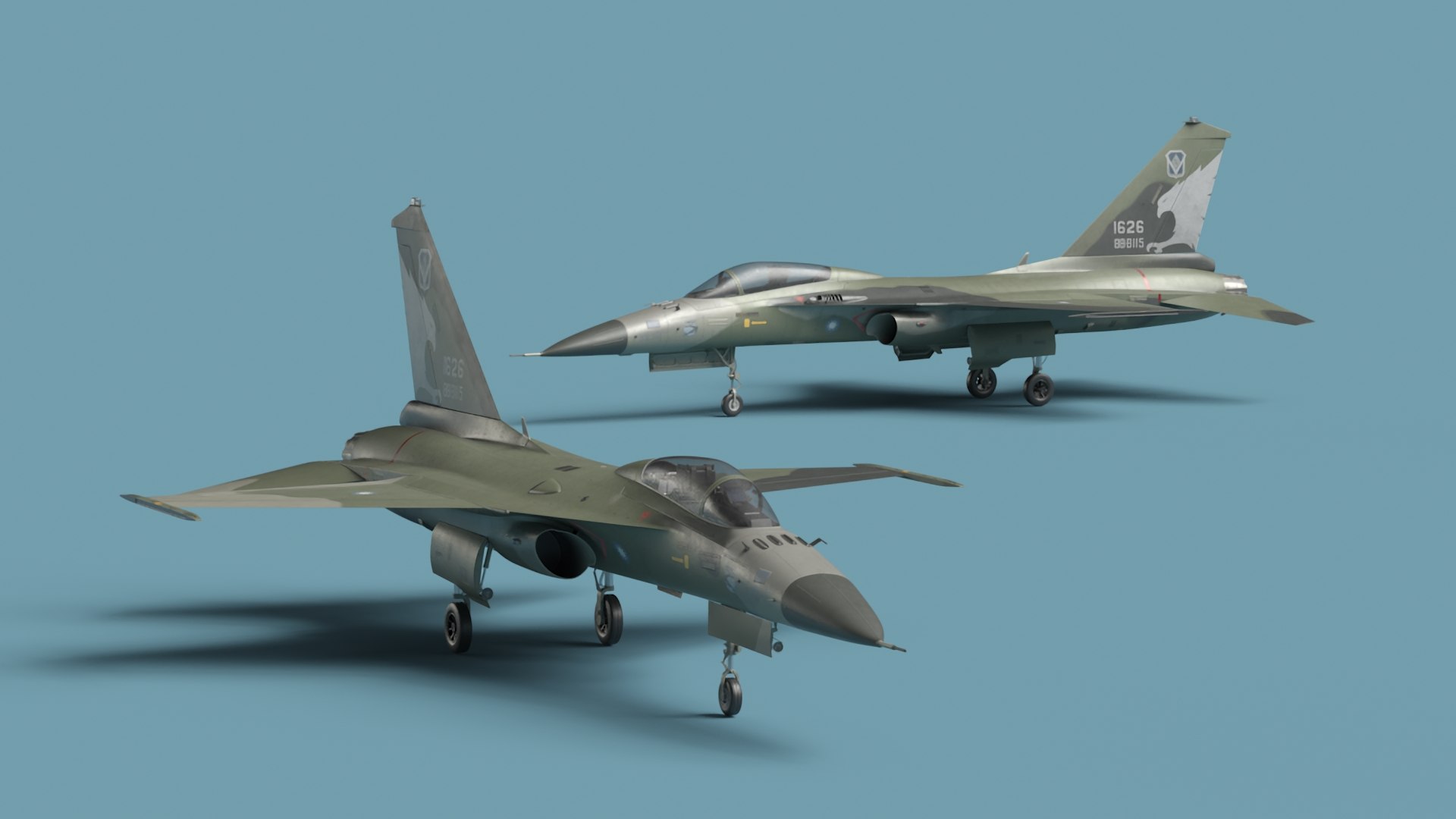 3D AIDC F-CK-1 Unarmed Fighter Jet Green Rigged Model - TurboSquid 2273670