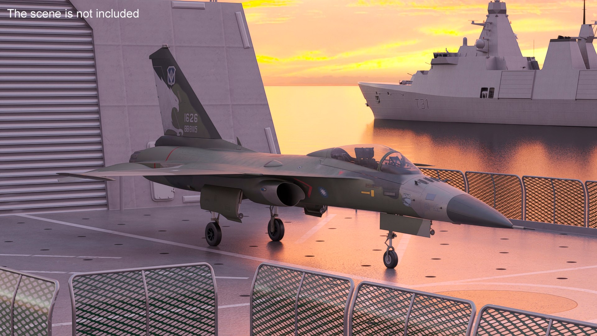 3D AIDC F-CK-1 Unarmed Fighter Jet Green Rigged Model - TurboSquid 2273670