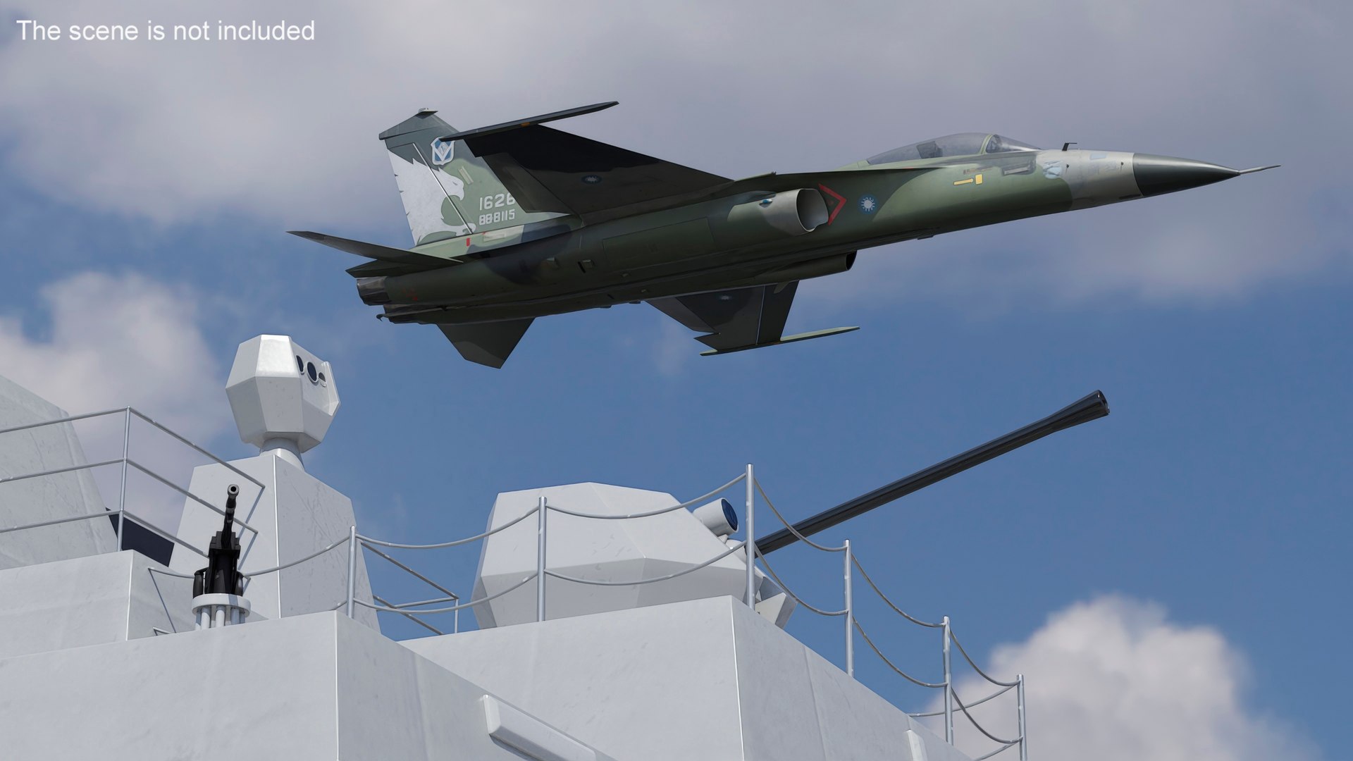 3D AIDC F-CK-1 Unarmed Fighter Jet Green Rigged Model - TurboSquid 2273670