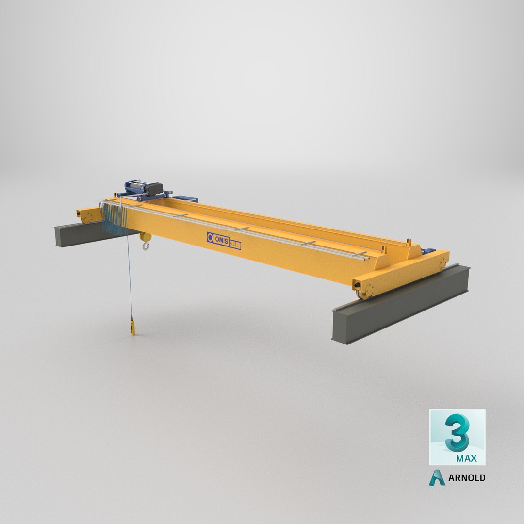 OMIS Machinery Bridge Crane Single Beam Yellow 3D Model - TurboSquid ...