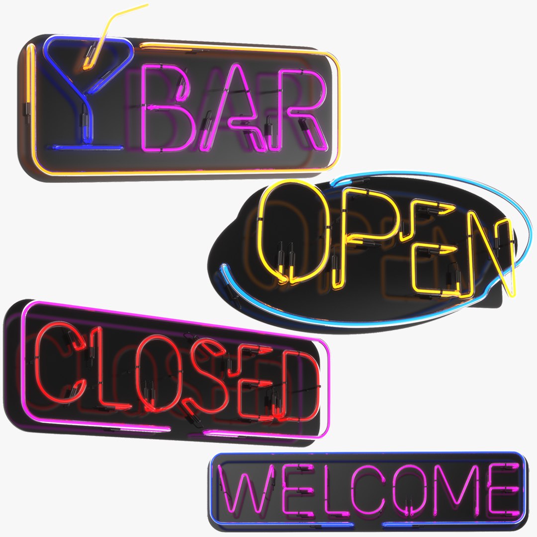 3D Detailed Neon Signs Collection - TurboSquid 2079161