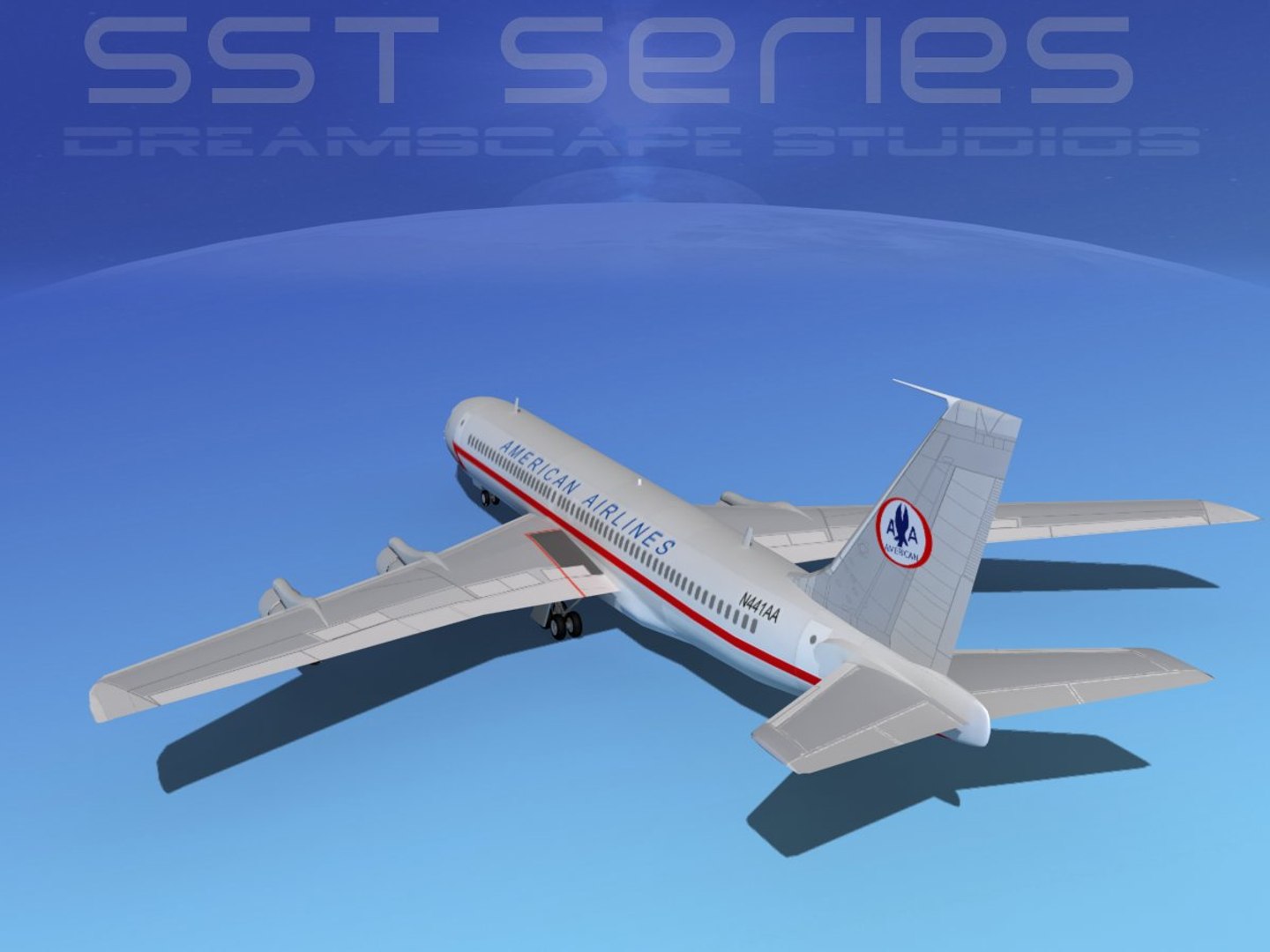 3d Model 707-320 Boeing 707 Airliner