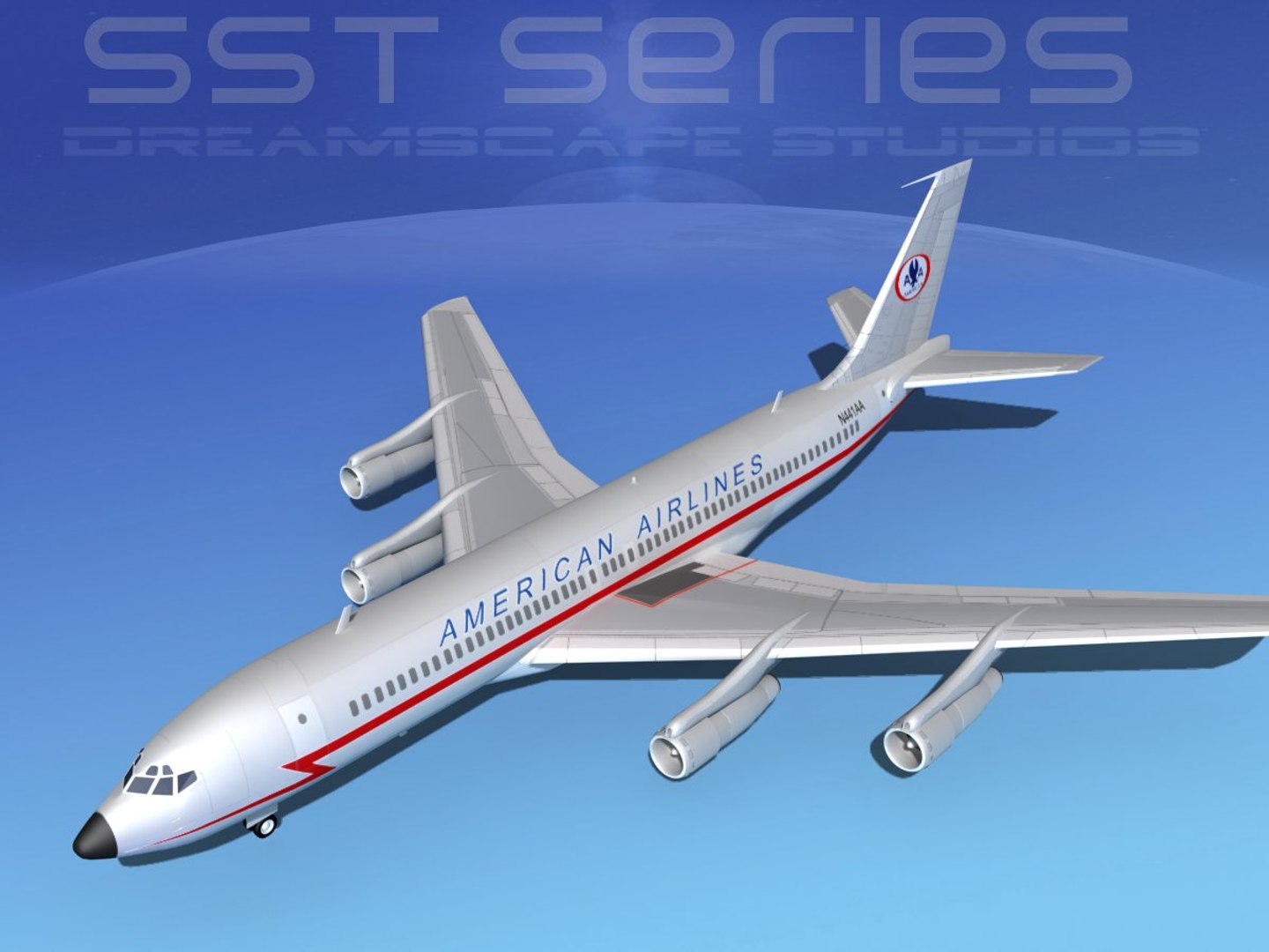 3d Model 707-320 Boeing 707 Airliner