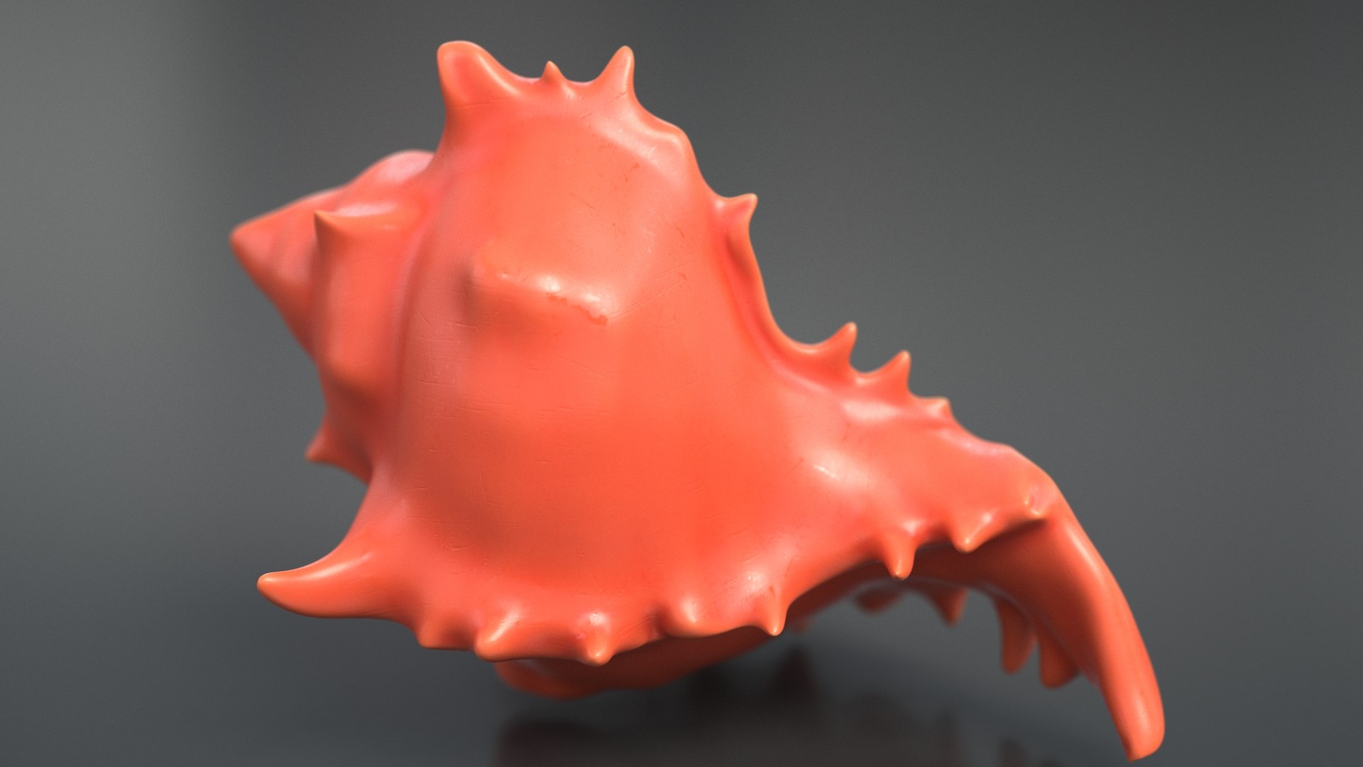 3D Model Big Sea Shell Plastic Toy - TurboSquid 1996552