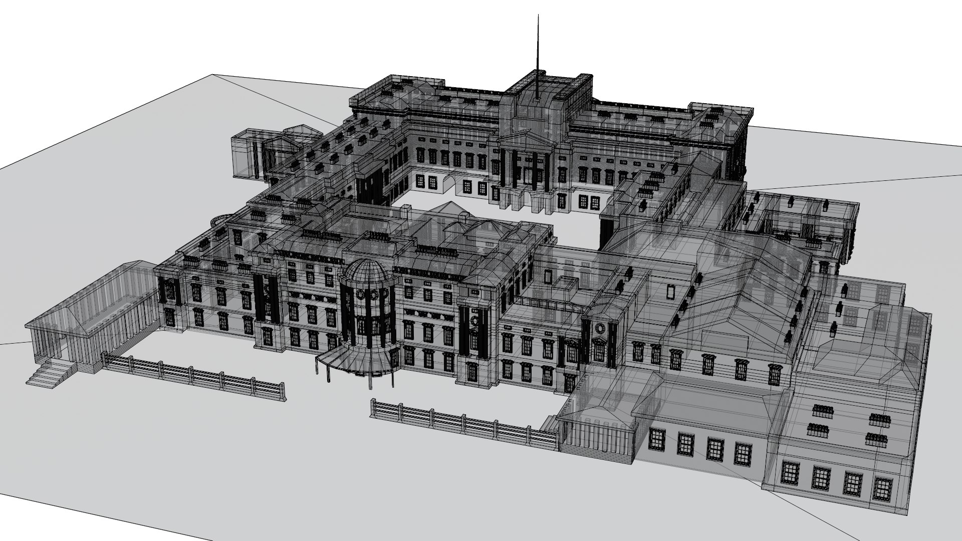 Buckingham Palace 3D model - TurboSquid 2102184