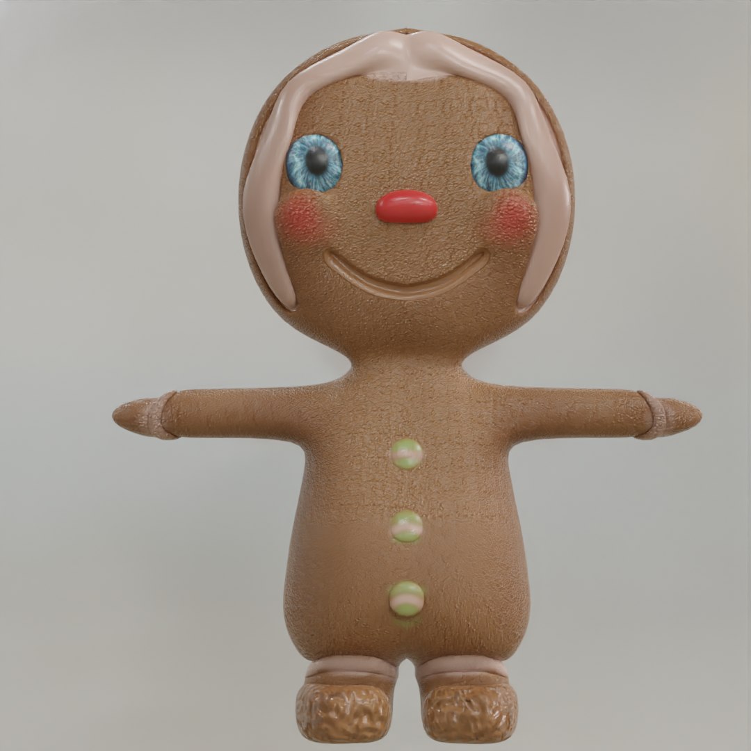 3D Gingerbread Man - TurboSquid 1972602
