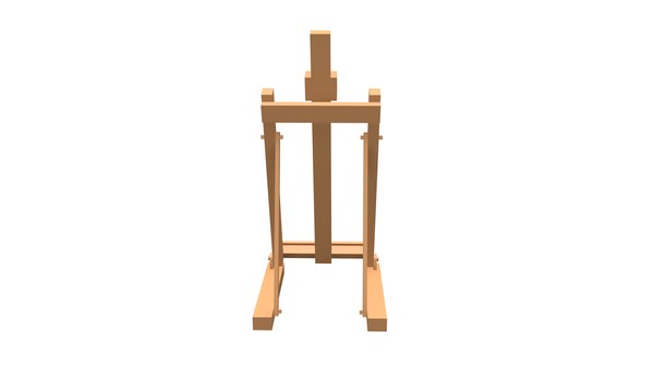 3D Easel low poly - TurboSquid 1829718