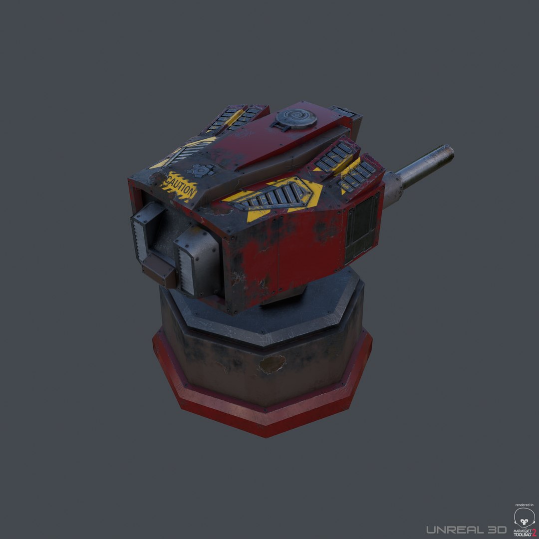 Sci-fi Turret Mobile 3d Model