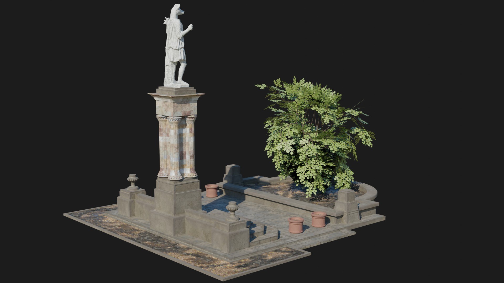 3D Fantasy Monument Model - TurboSquid 1942601