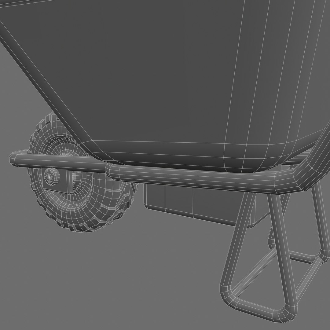 Low Poly Cartoon Wheelbarrow 3D Model - TurboSquid 2379161