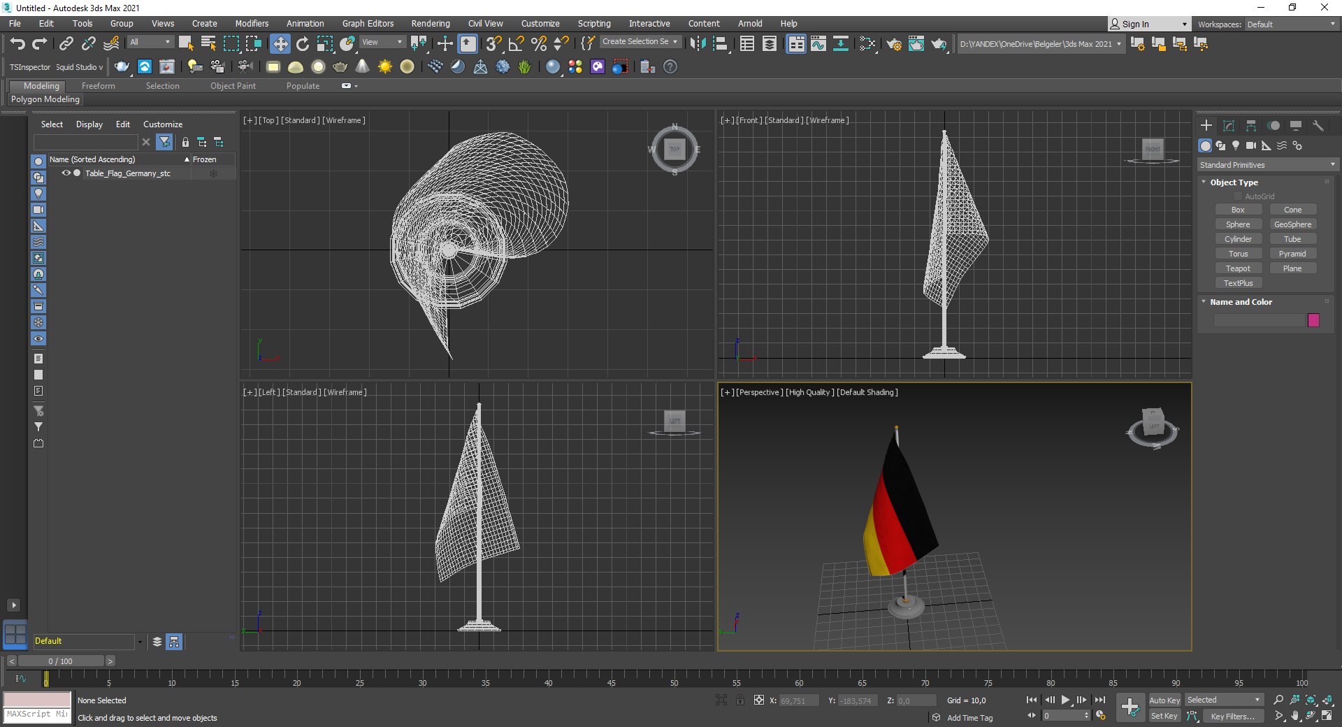 3D Table Flag Germany - TurboSquid 2145842