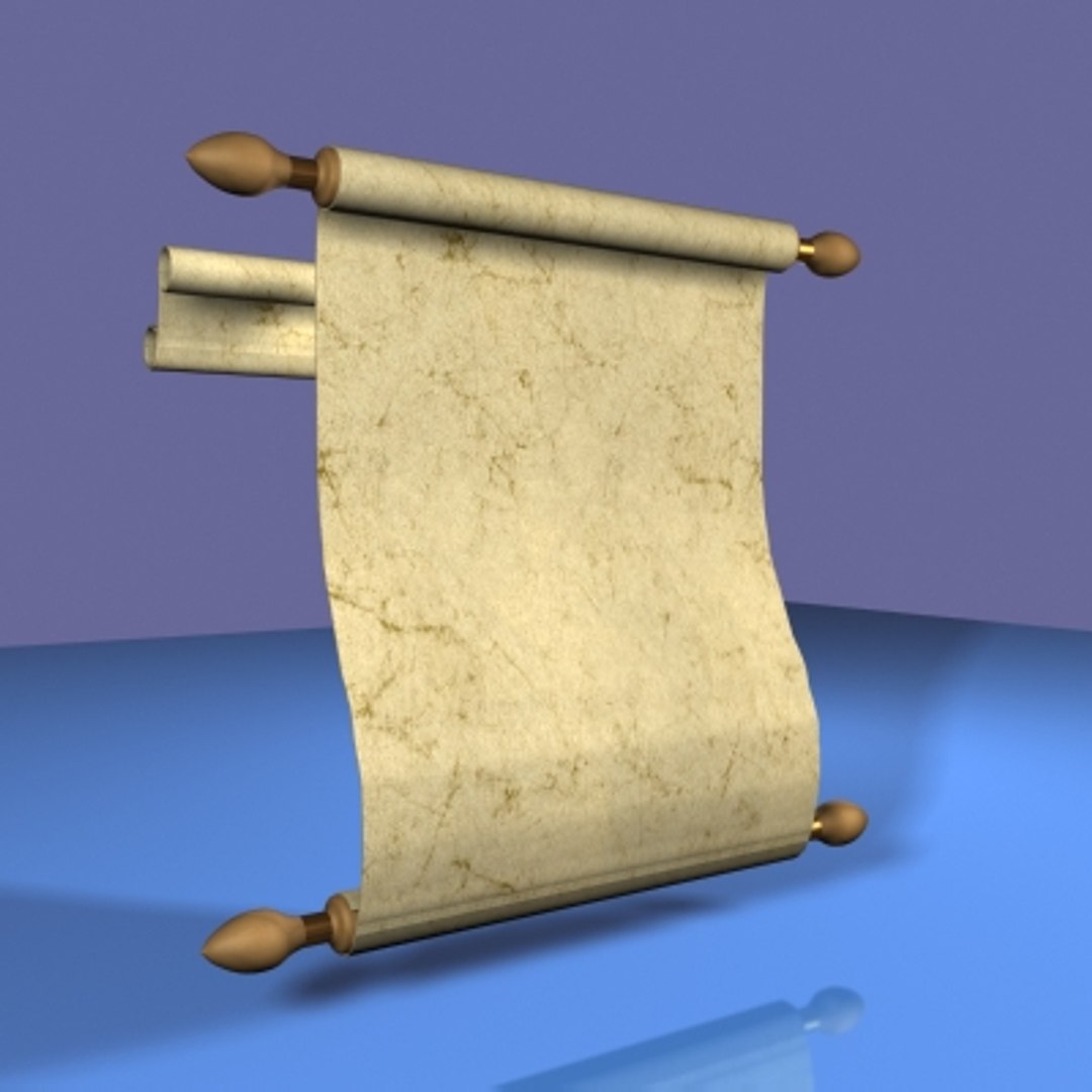 3d Model Midieval Scroll