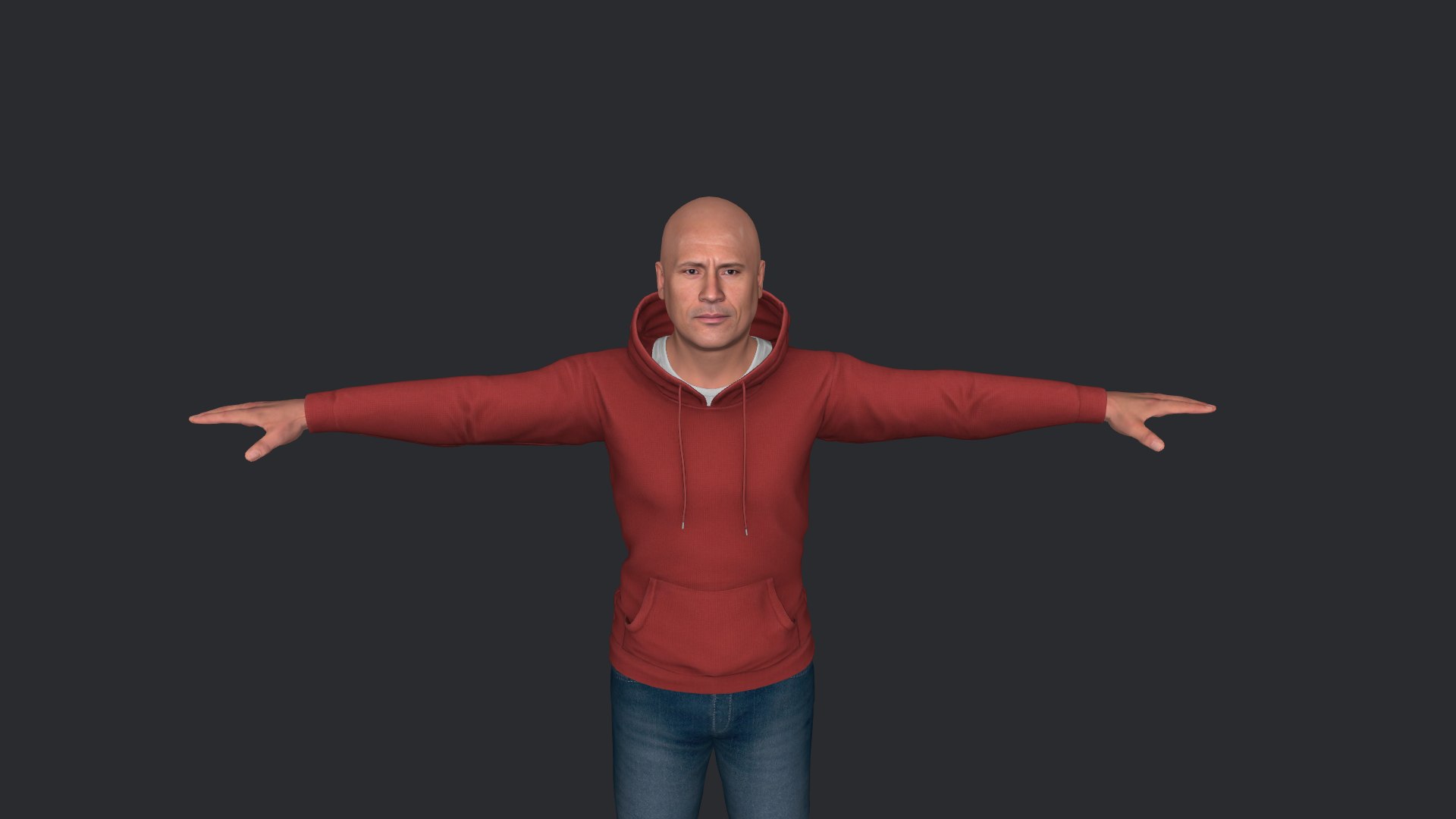 3D Model Dwayne Johnson-The Rock Hyper Realistic Full Body Fully Rigged ...