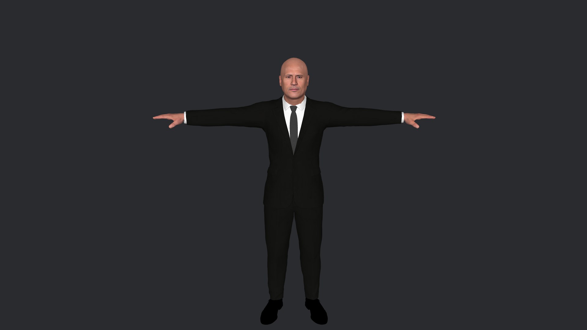 3D Model Dwayne Johnson-The Rock Hyper Realistic Full Body Fully Rigged ...