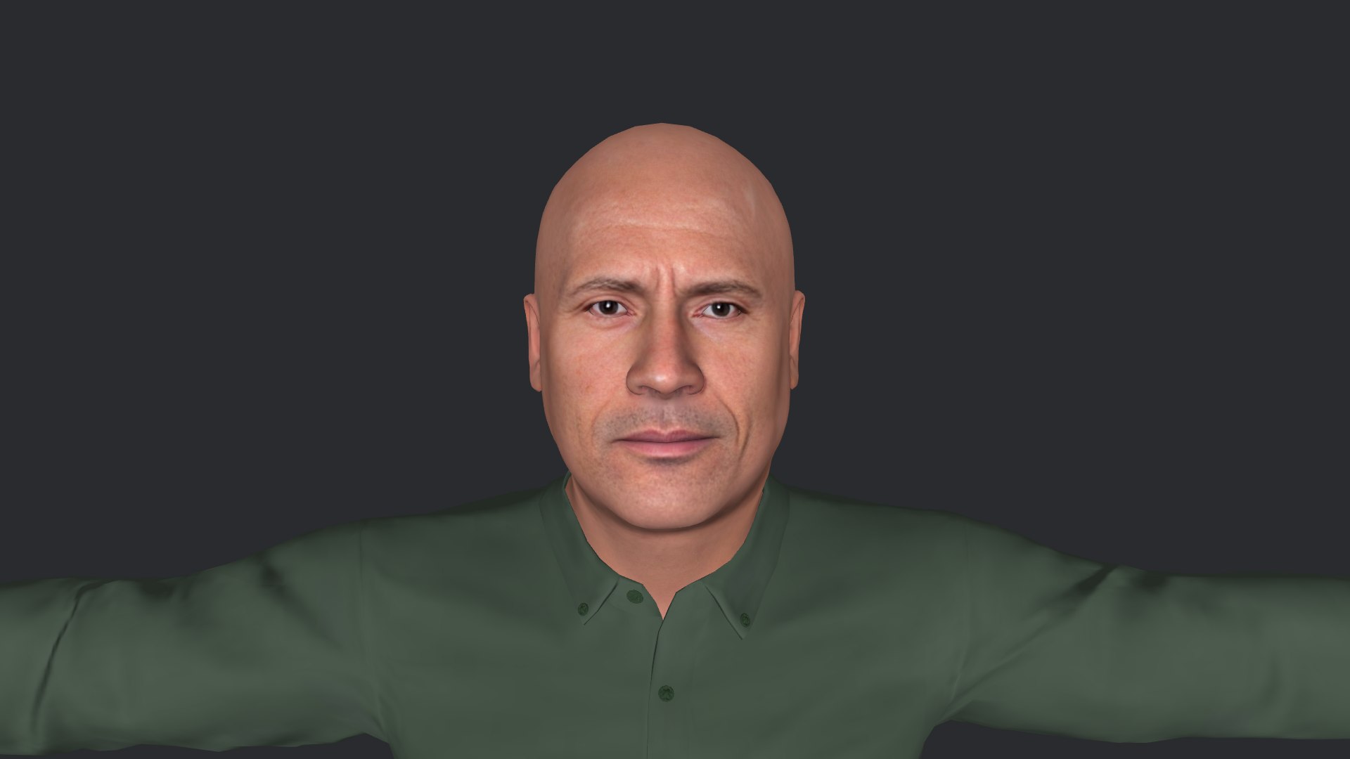 3D Model Dwayne Johnson-The Rock Hyper Realistic Full Body Fully Rigged ...