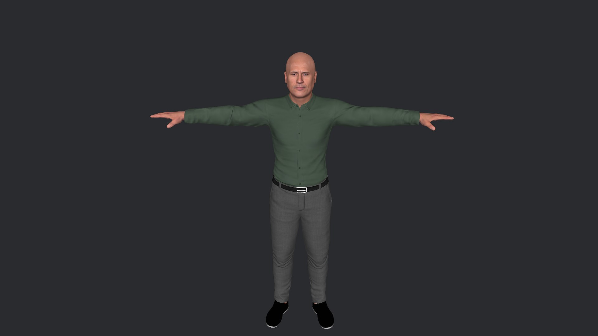 3D Model Dwayne Johnson-The Rock Hyper Realistic Full Body Fully Rigged ...