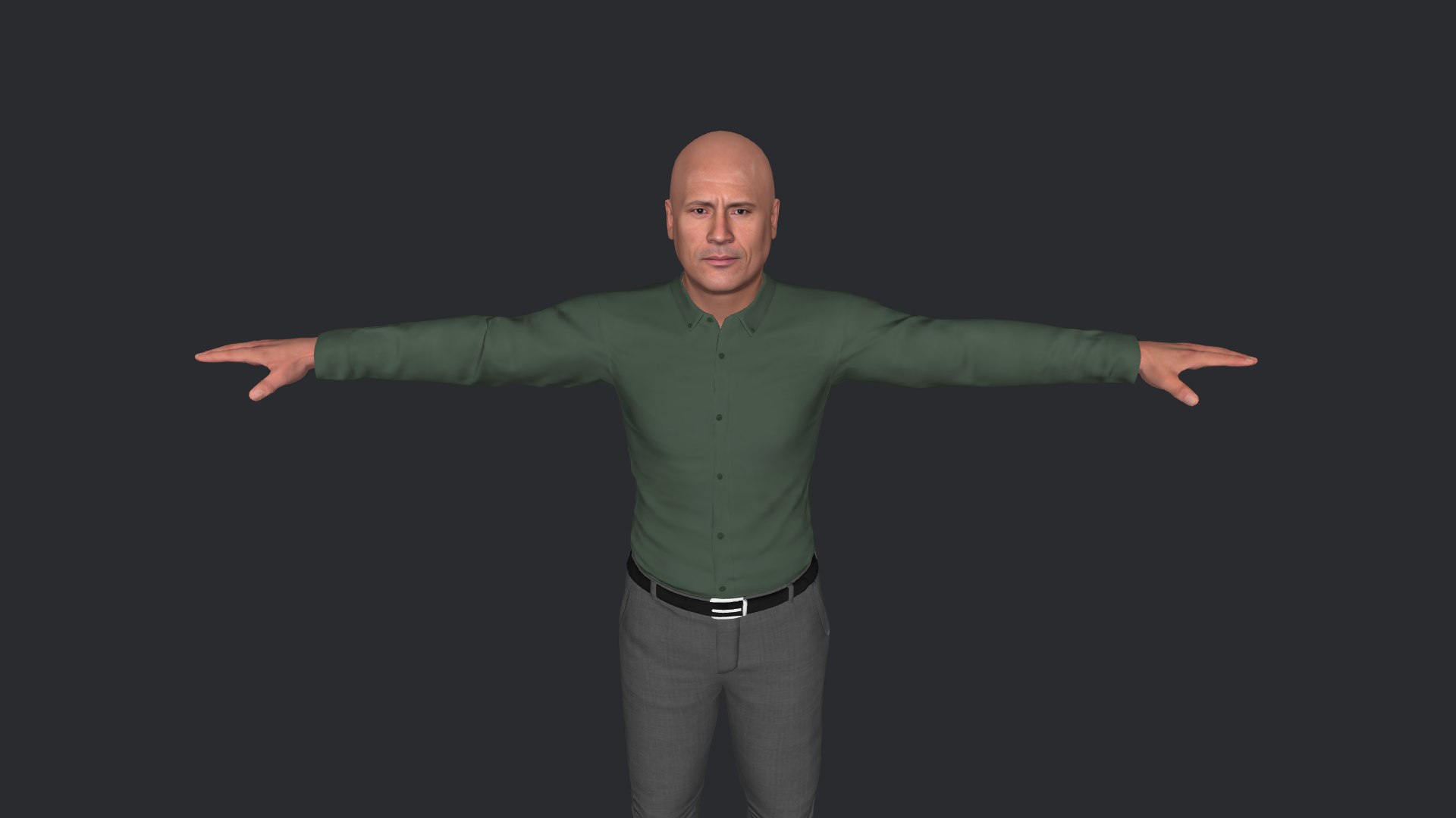 3D Model Dwayne Johnson-The Rock Hyper Realistic Full Body Fully Rigged ...