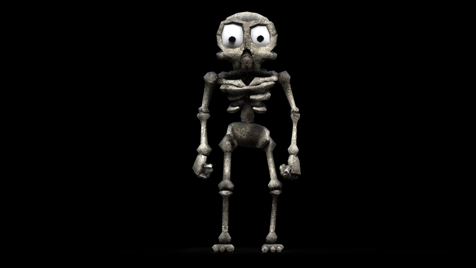 Skeleton Character Rigged Model - TurboSquid 1590030