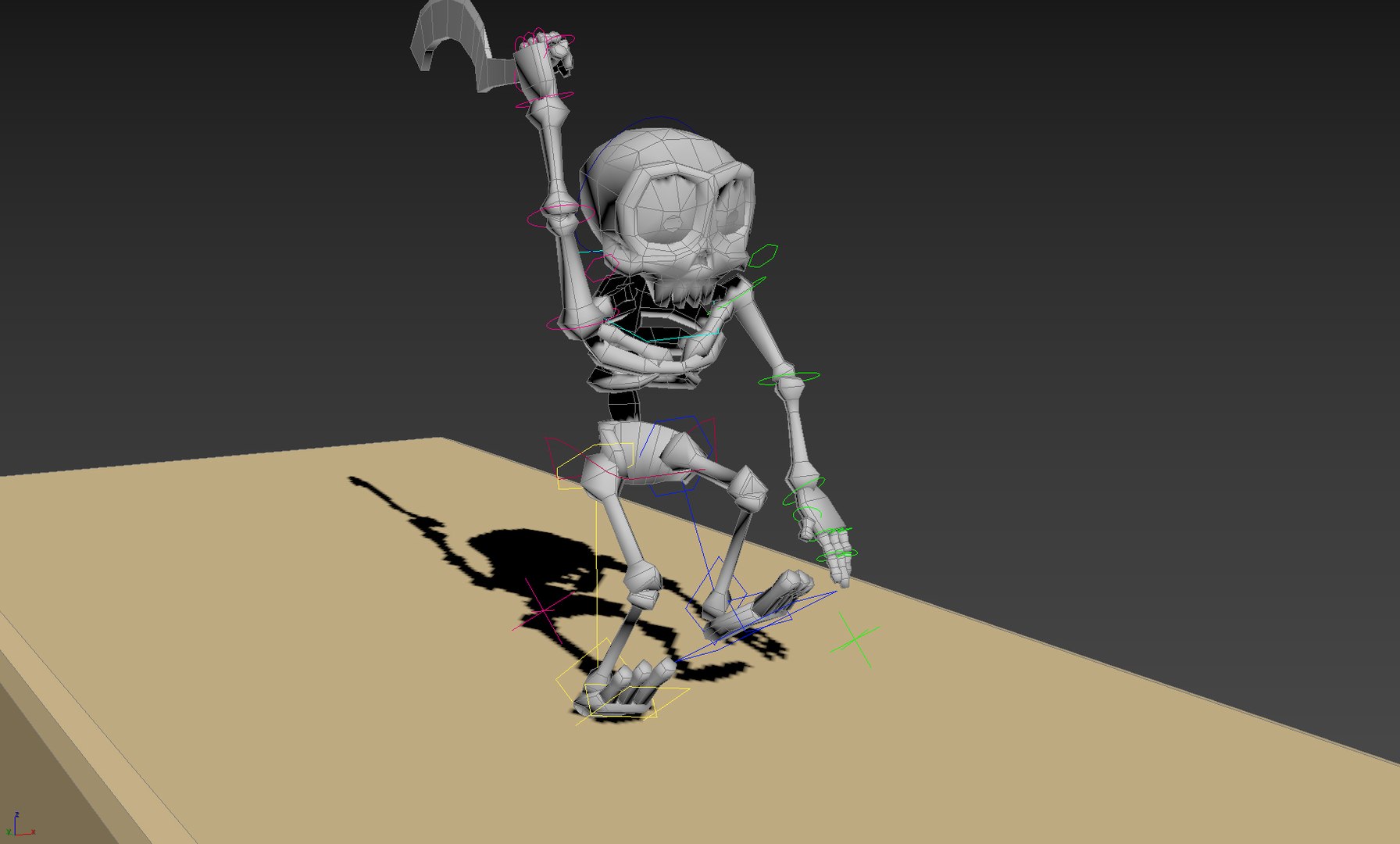 Skeleton Character Rigged Model - TurboSquid 1590030