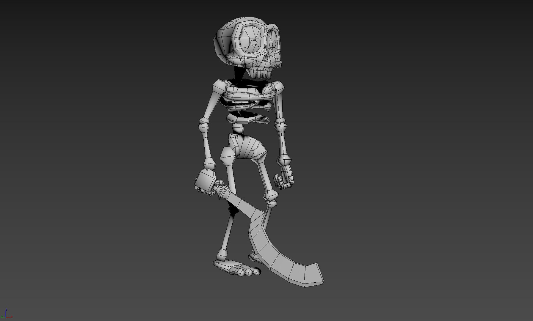 Skeleton Character Rigged Model - TurboSquid 1590030