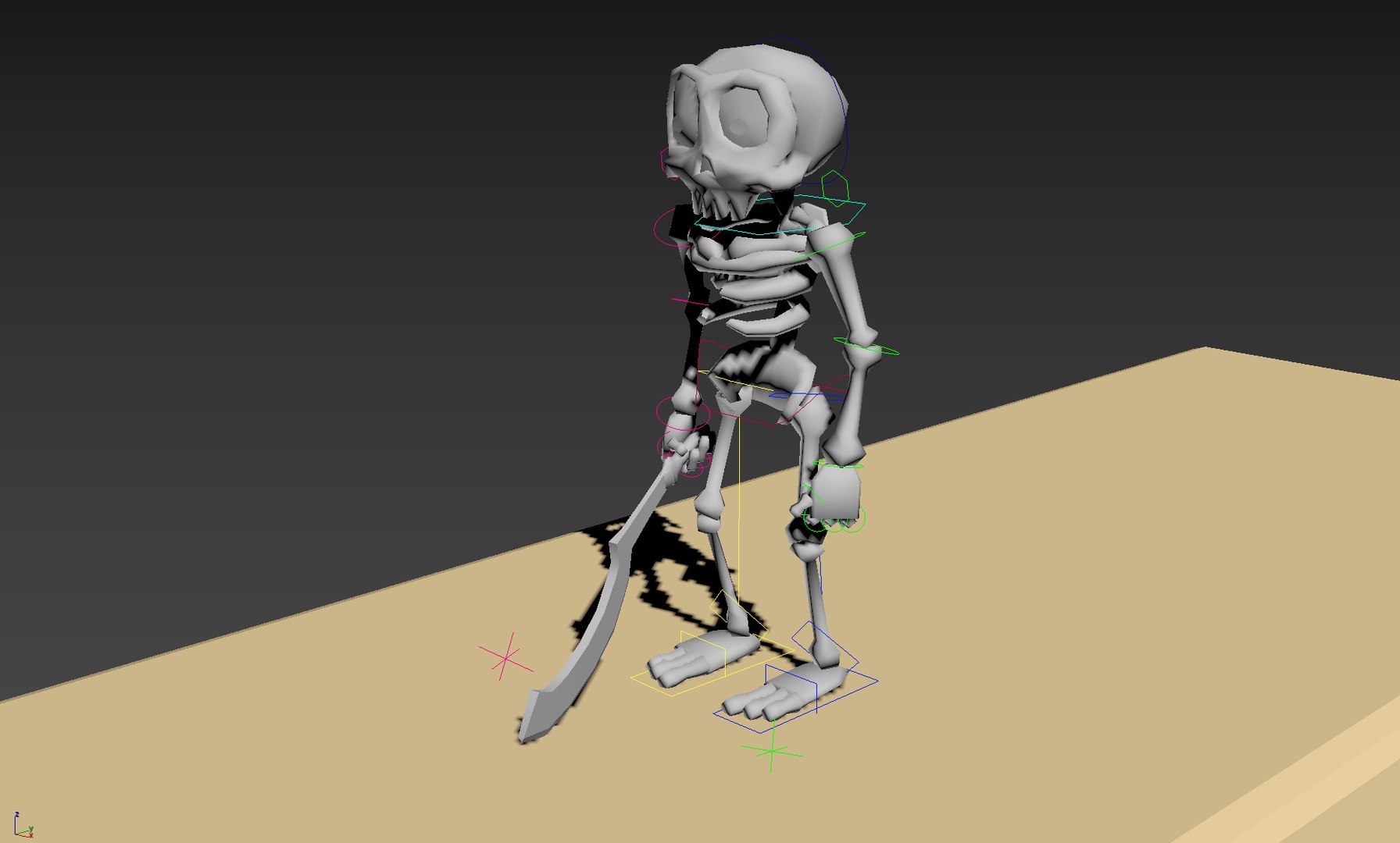 Skeleton Character Rigged Model - TurboSquid 1590030