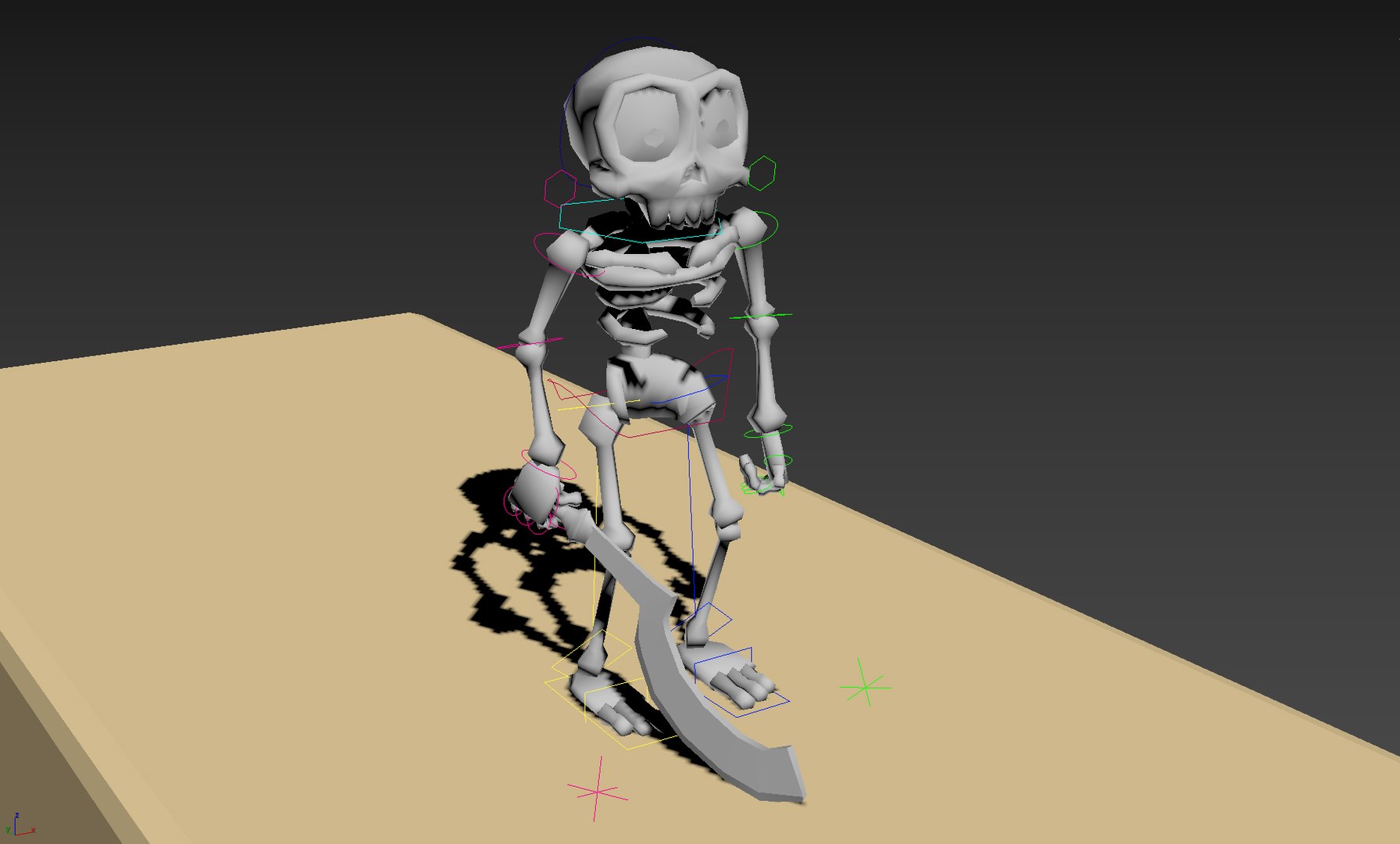 Skeleton Character Rigged Model - TurboSquid 1590030