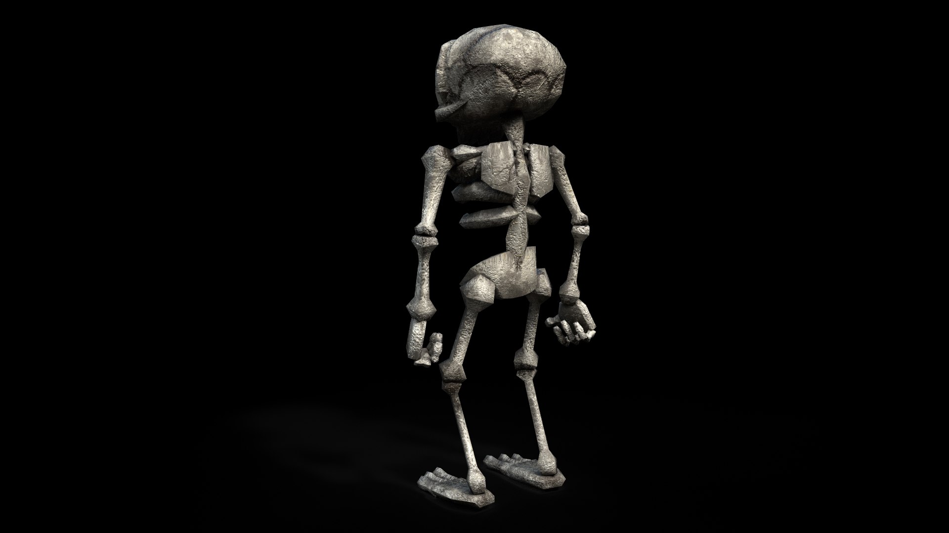 Skeleton Character Rigged Model - TurboSquid 1590030