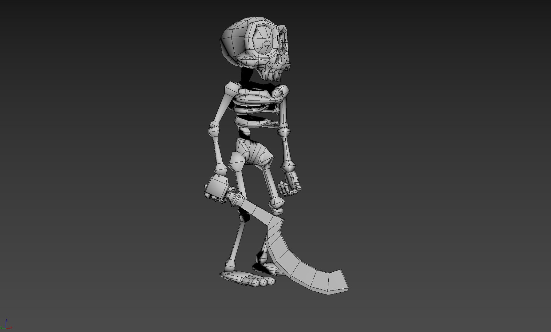 Skeleton Character Rigged Model - TurboSquid 1590030