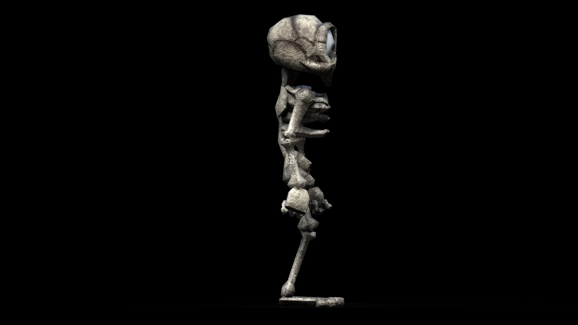 Skeleton Character Rigged Model - TurboSquid 1590030