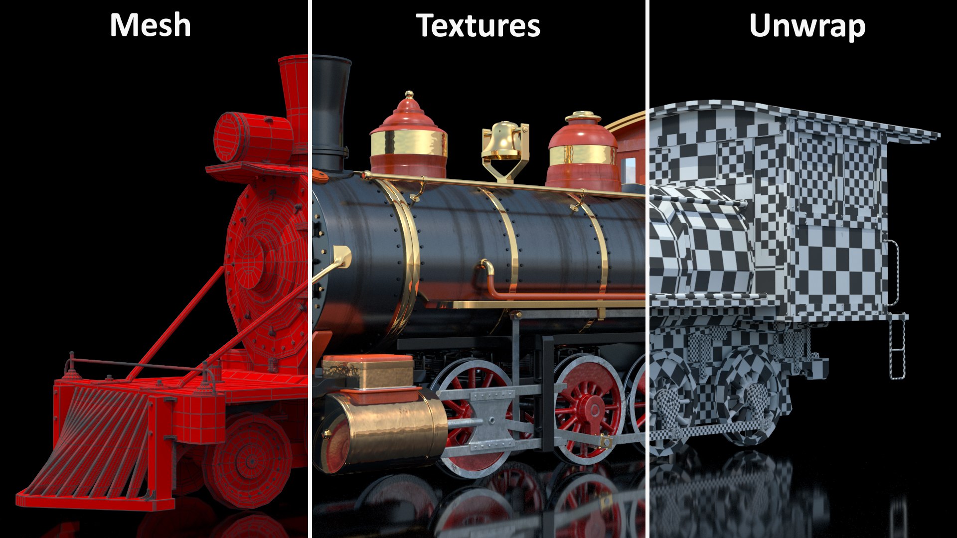 3D Steam Locomotive - TurboSquid 2147277