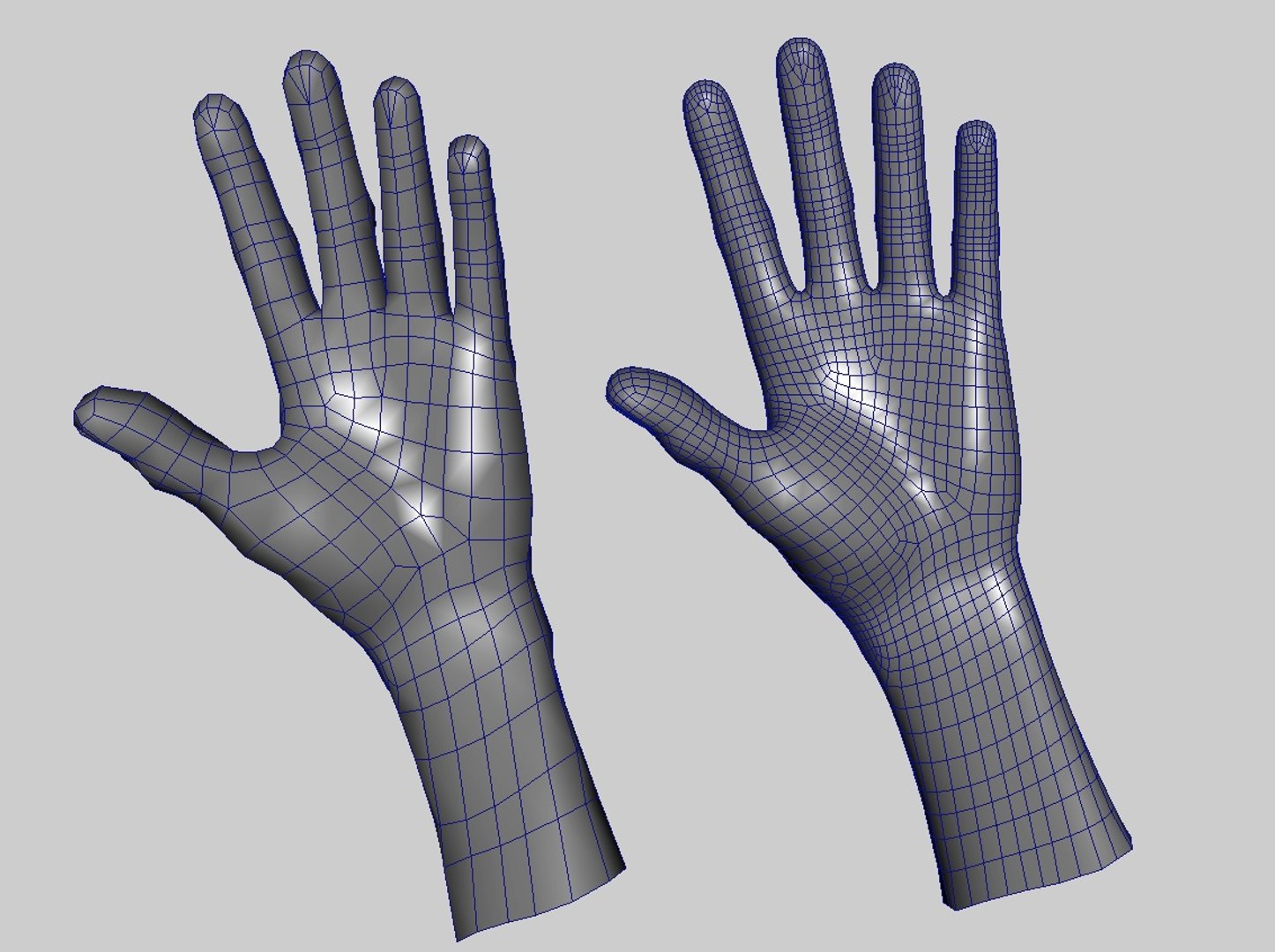 Maya Polygonal Human Hand