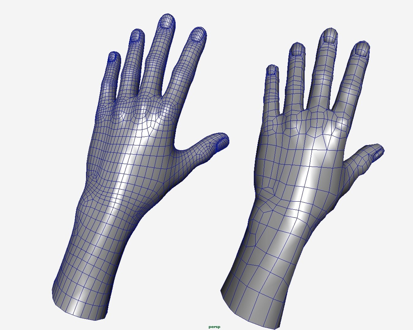 Maya Polygonal Human Hand