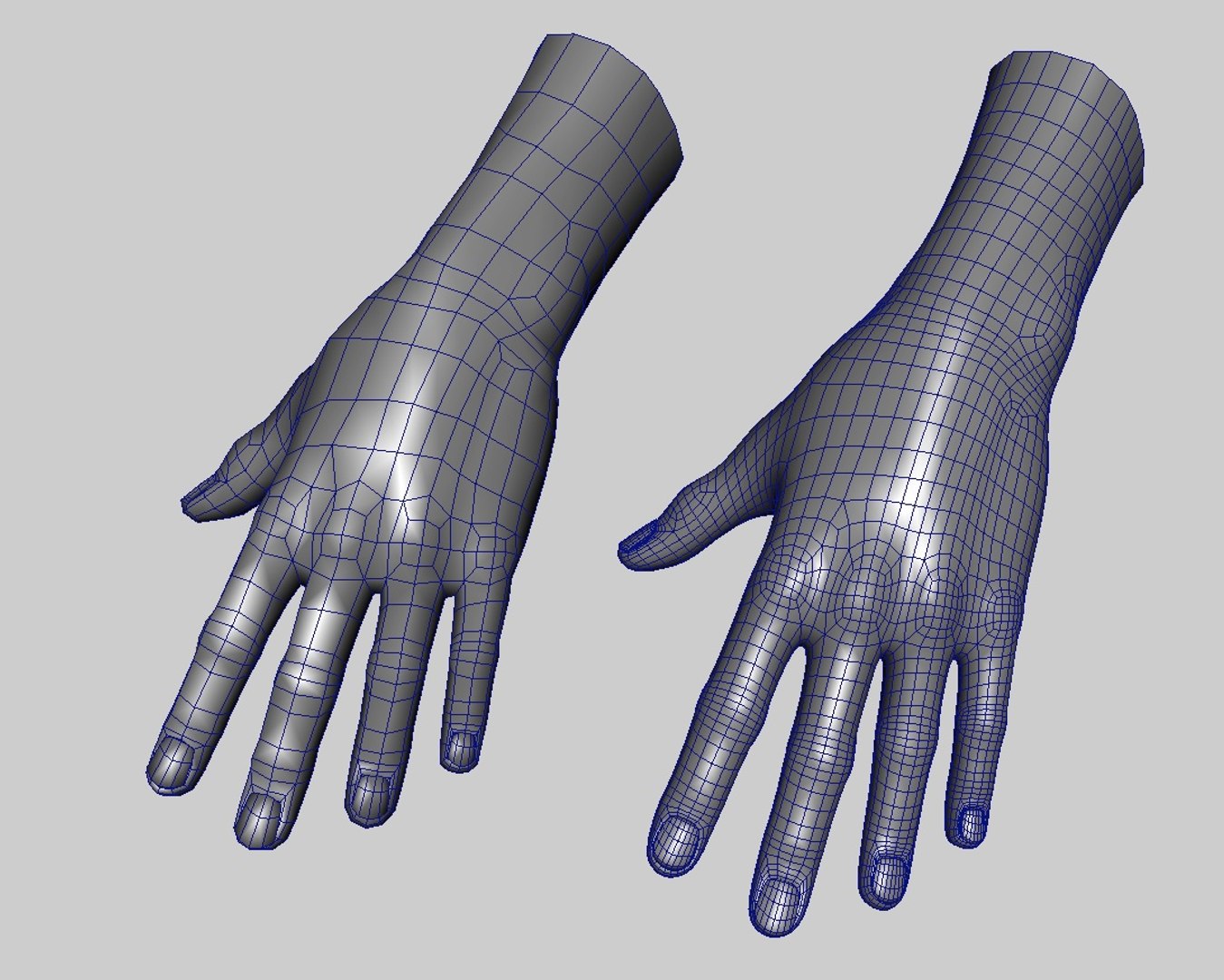 Maya Polygonal Human Hand