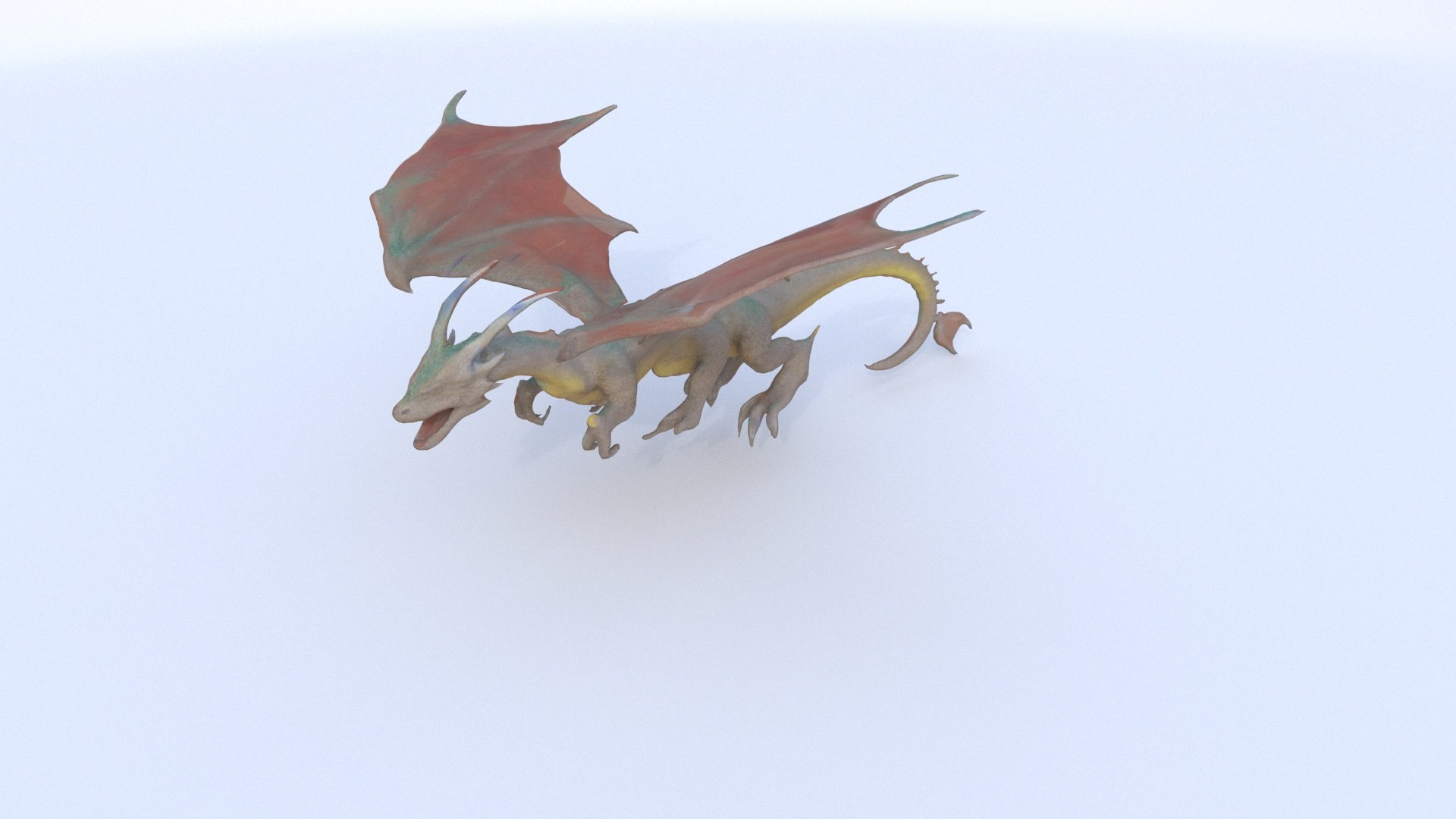 3D Western Dragon 1 Model - TurboSquid 2334012