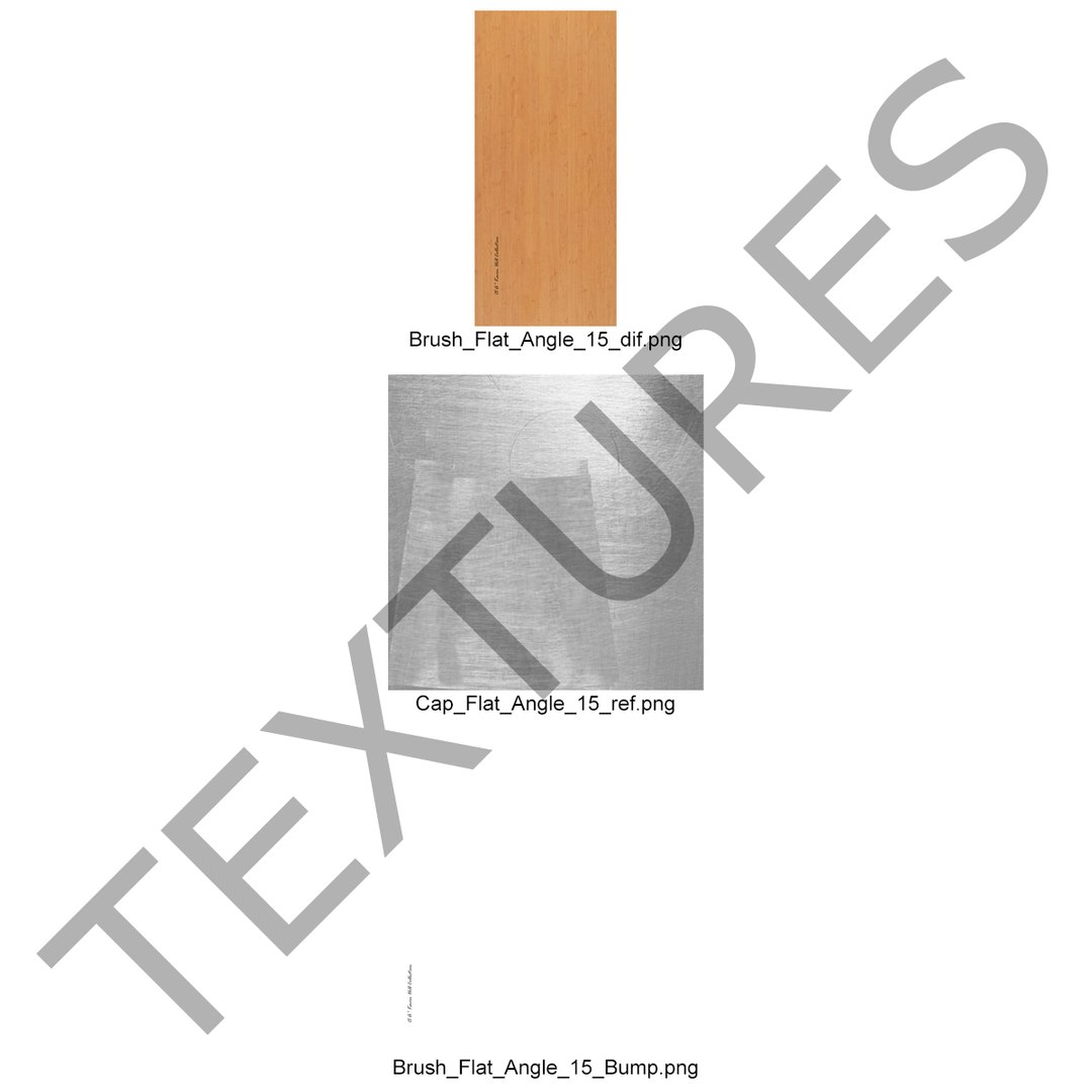 3d Paint Brush Angular Flat Model