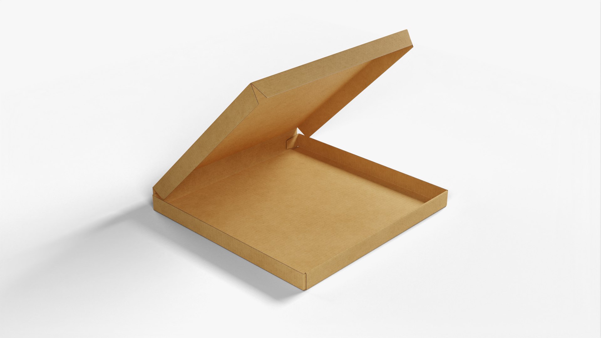 8-inch Kraft Paper Open Pizza Box3D模型 - TurboSquid 1964568