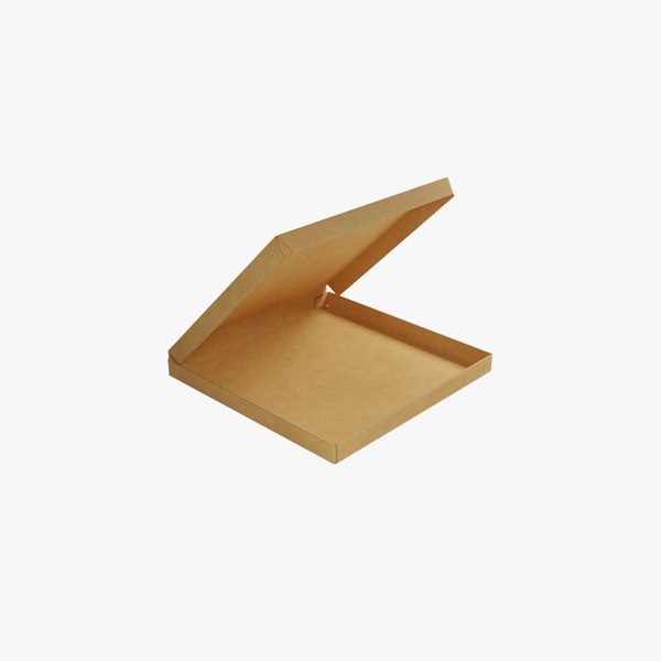 3D 8-inch Kraft Paper Open Pizza Box - TurboSquid 1964568