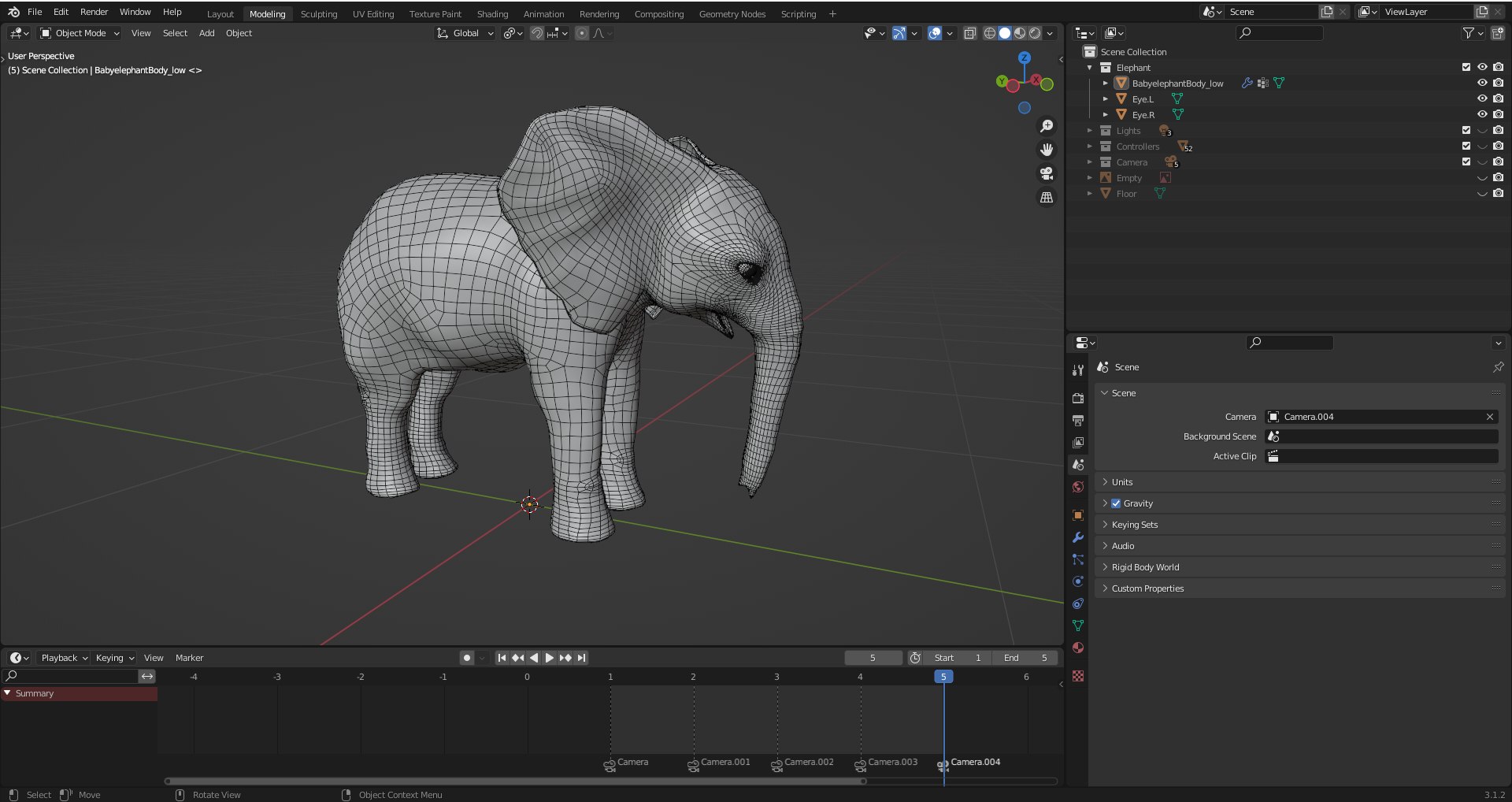 Fur Baby Elephant Rigged in Blender 3D model - TurboSquid 1949937