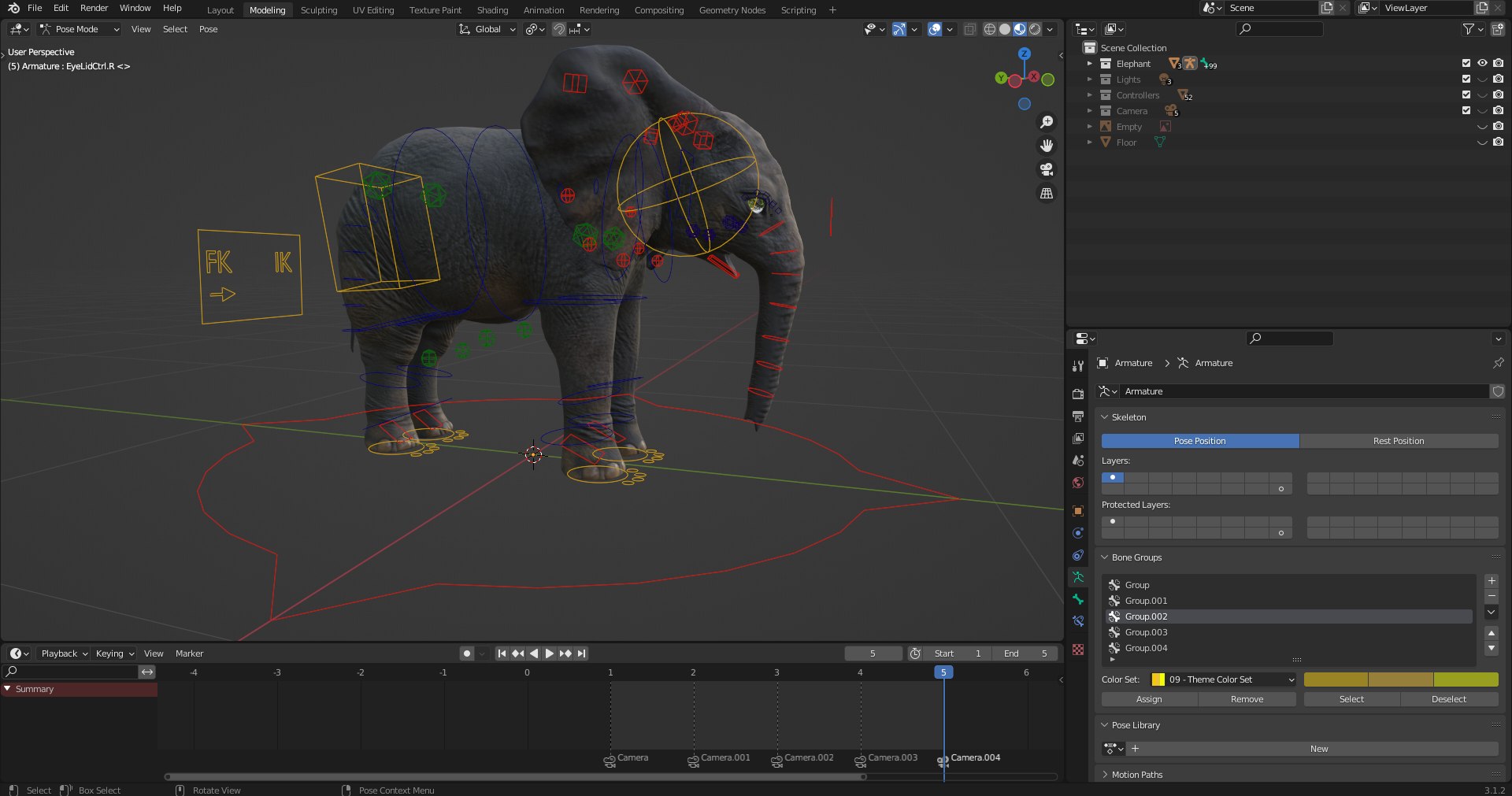 Fur Baby Elephant Rigged in Blender 3D model - TurboSquid 1949937