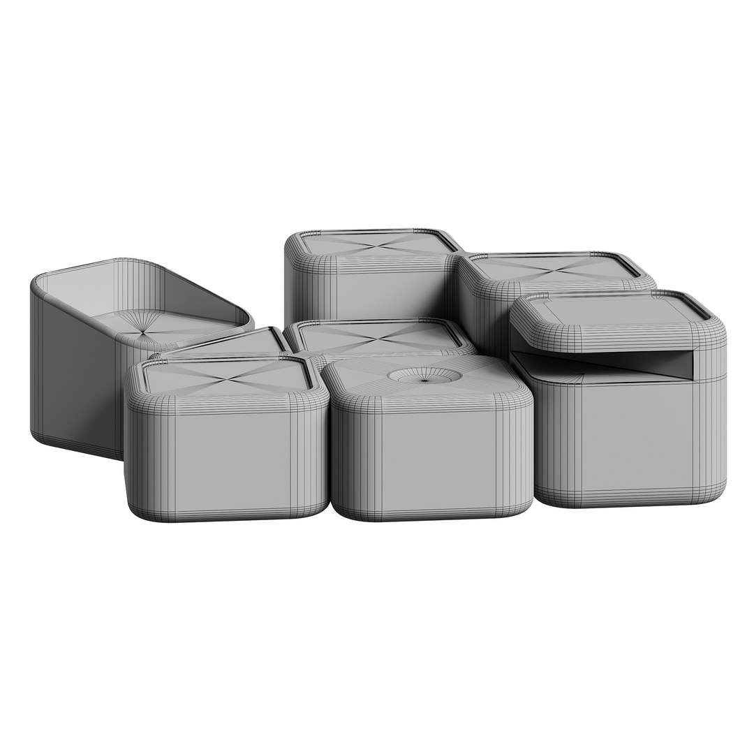 3D Module Table Full Set - TurboSquid 2419131