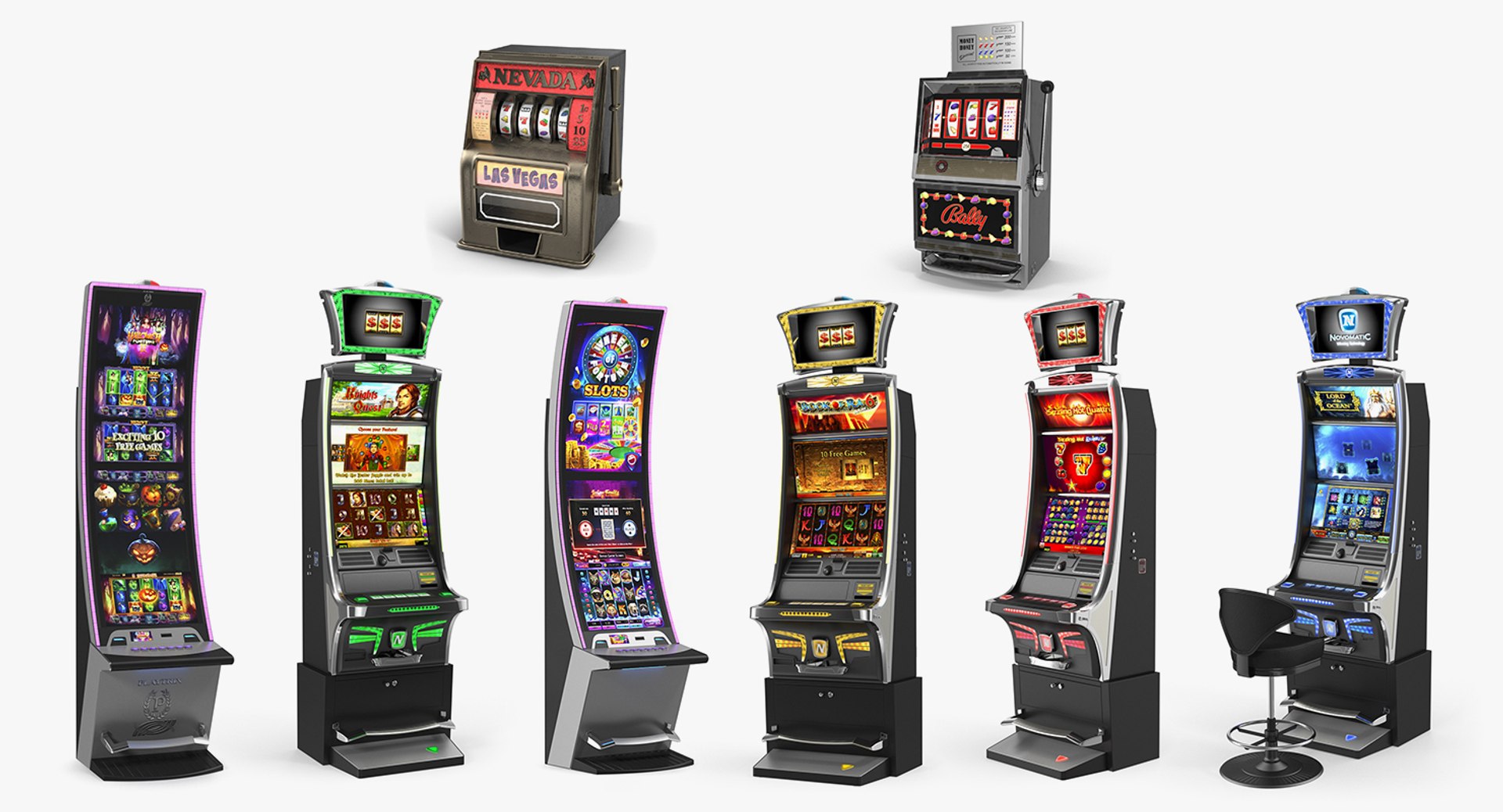 3D casino slot machines 2 - TurboSquid 1378353