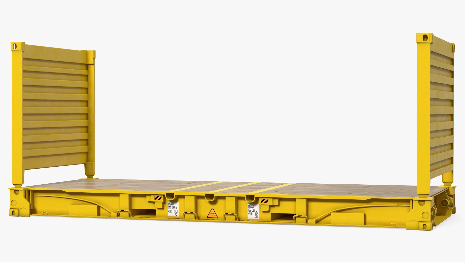 3D Flat Rack Container With Collapsible Ends - TurboSquid 2166933