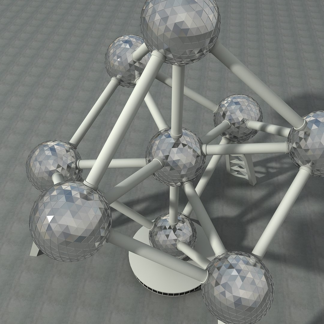 3d Atomium Building Landmark Model
